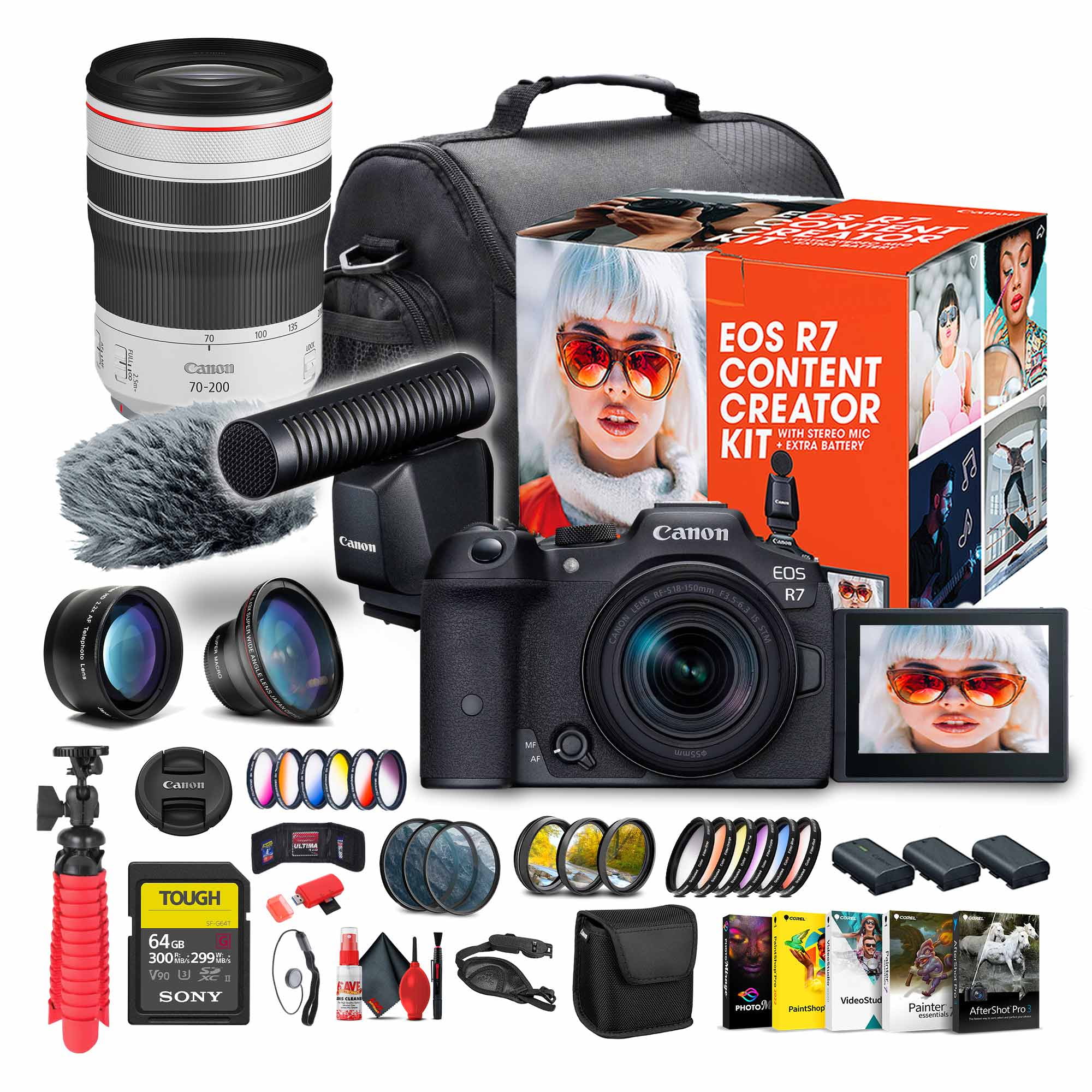Canon EOS R7 Mirrorless Camera with 18-45mm Lens Content Creator Kit ...