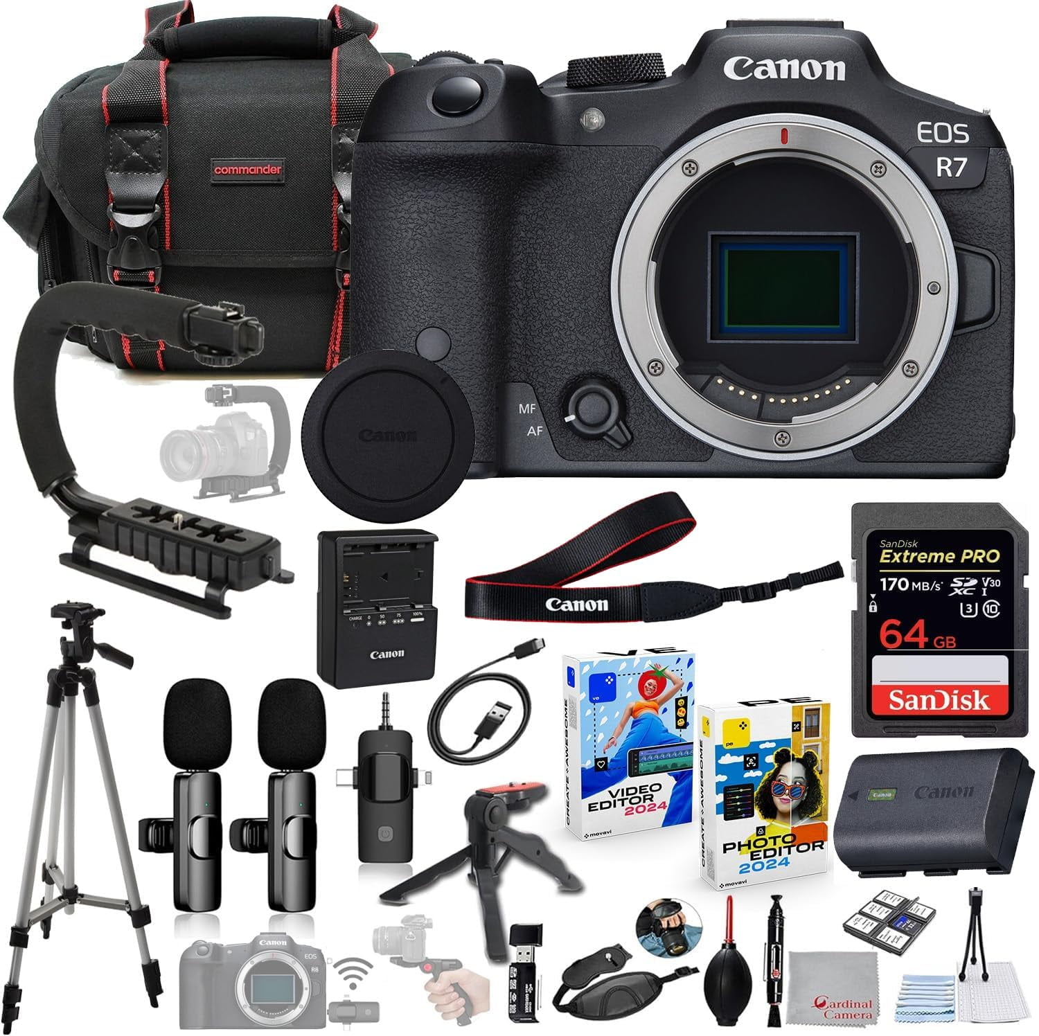 Canon EOS R7 Mirrorless Camera Body Only Bundle with with Commander ...