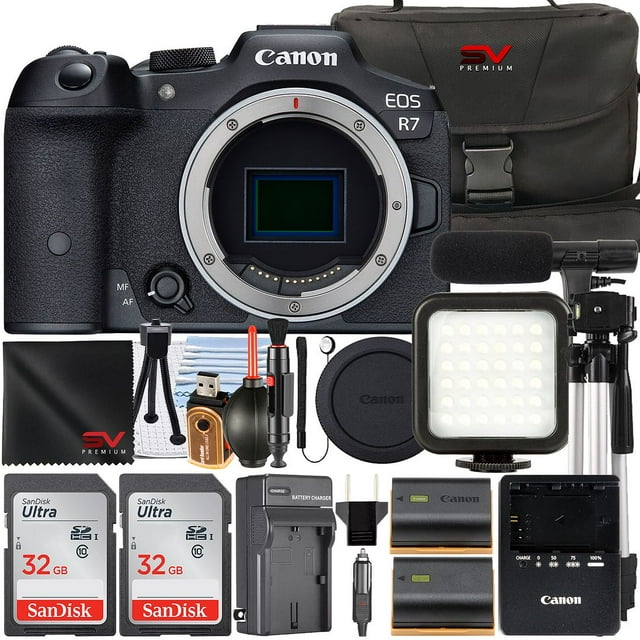 Canon EOS R7 Mirrorless Camera (Body Only) with 2 Pack SanDisk 32GB ...