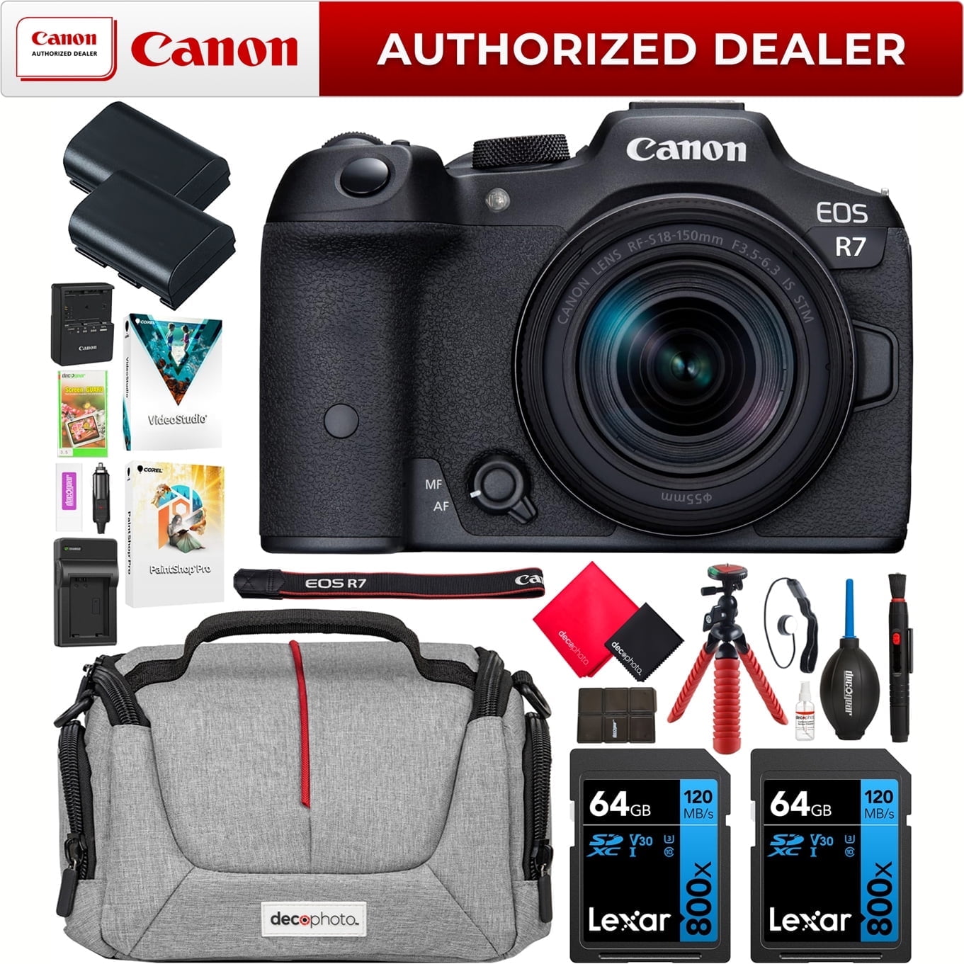 Canon EOS R7 Mirrorless Camera Body with RF-S 18-150mm F3.5-6.3 IS STM ...