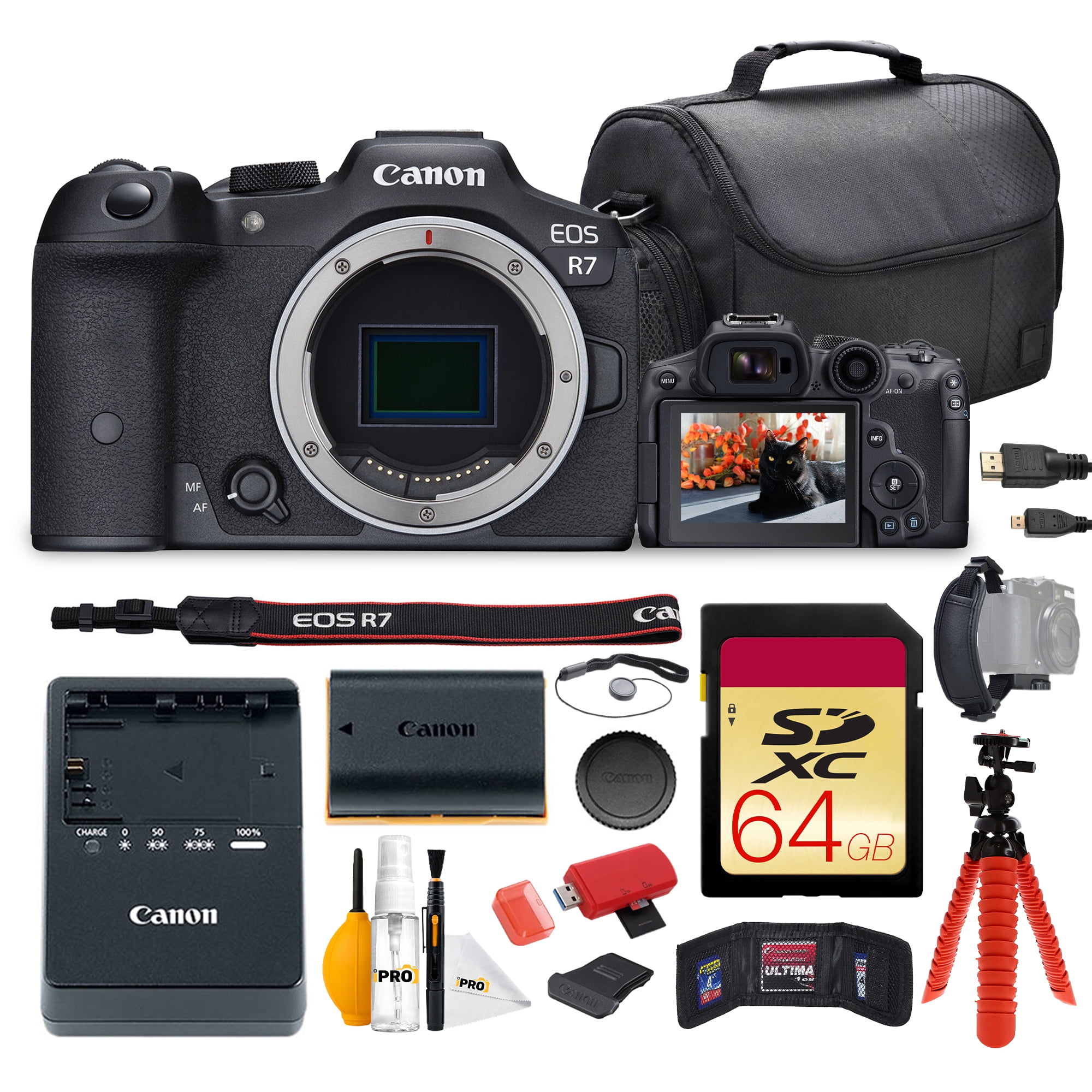 Canon EOS R7 Mirrorless Camera Bundle | 32.5MP APS-C Sensor, Dual Pixel ...