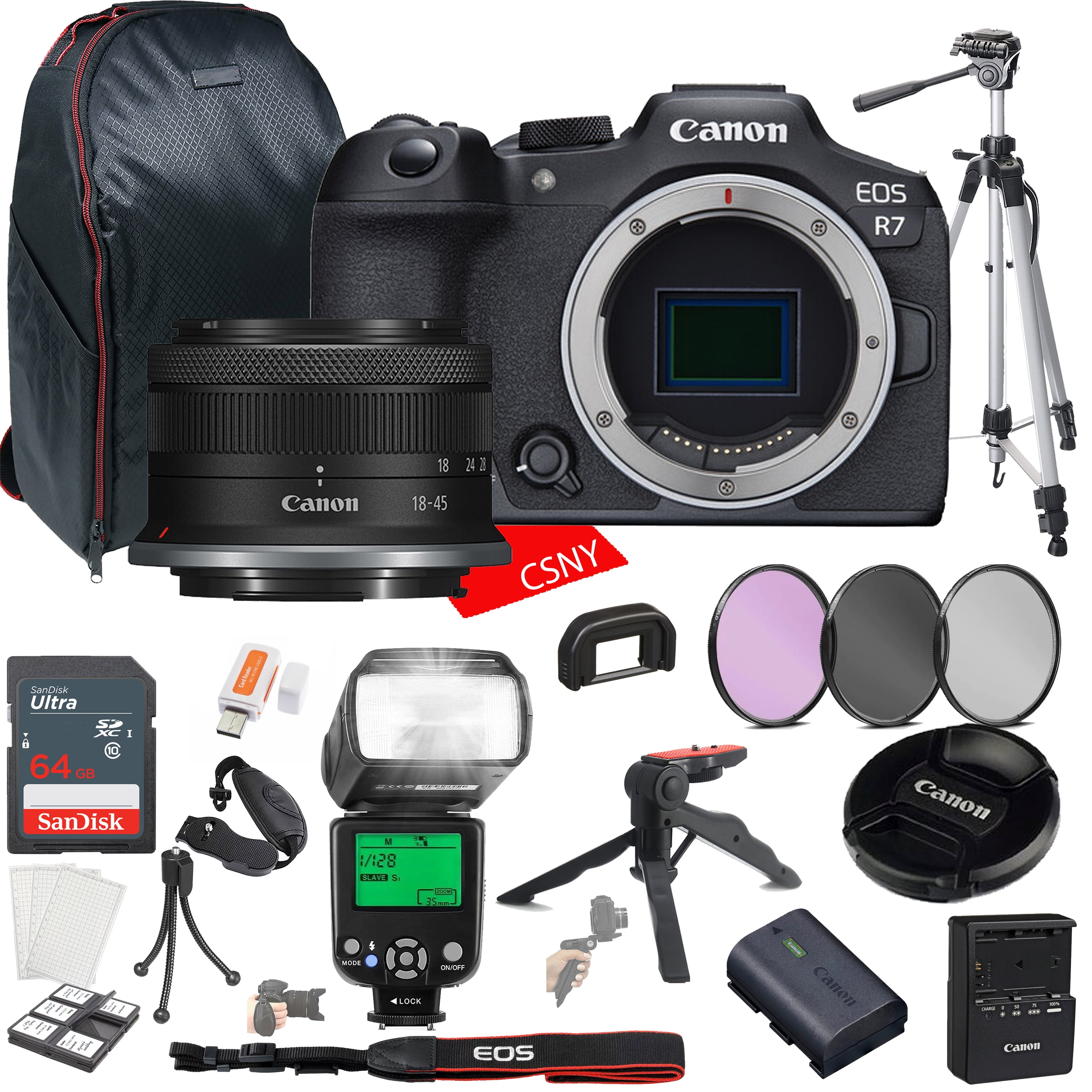 Canon EOS R7 Mirrorless Camera w/RF-S 18-45mm f/4.5-6.3 IS STM Lens ...