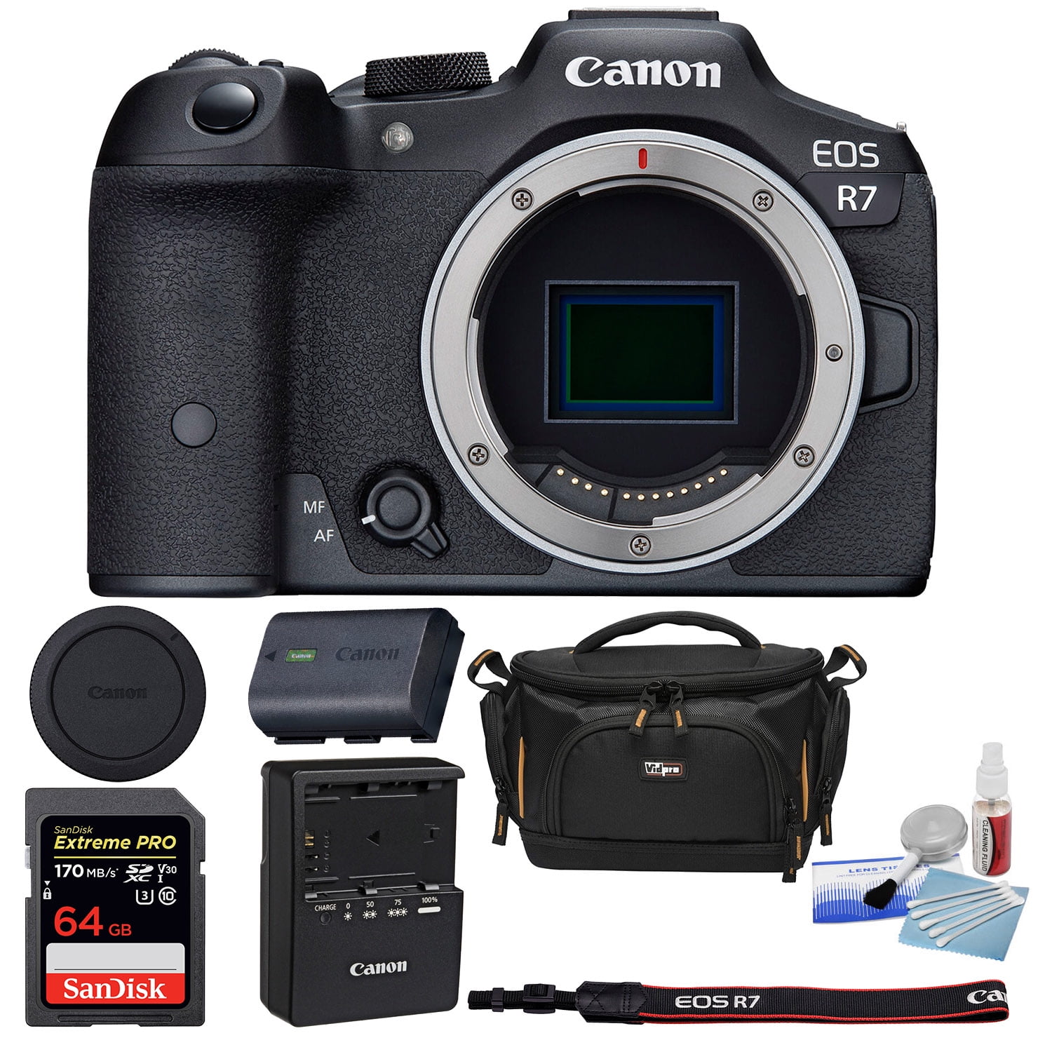 Canon EOS R7 Mirrorless Camera with Digital Camera Case, 64GB Memory ...