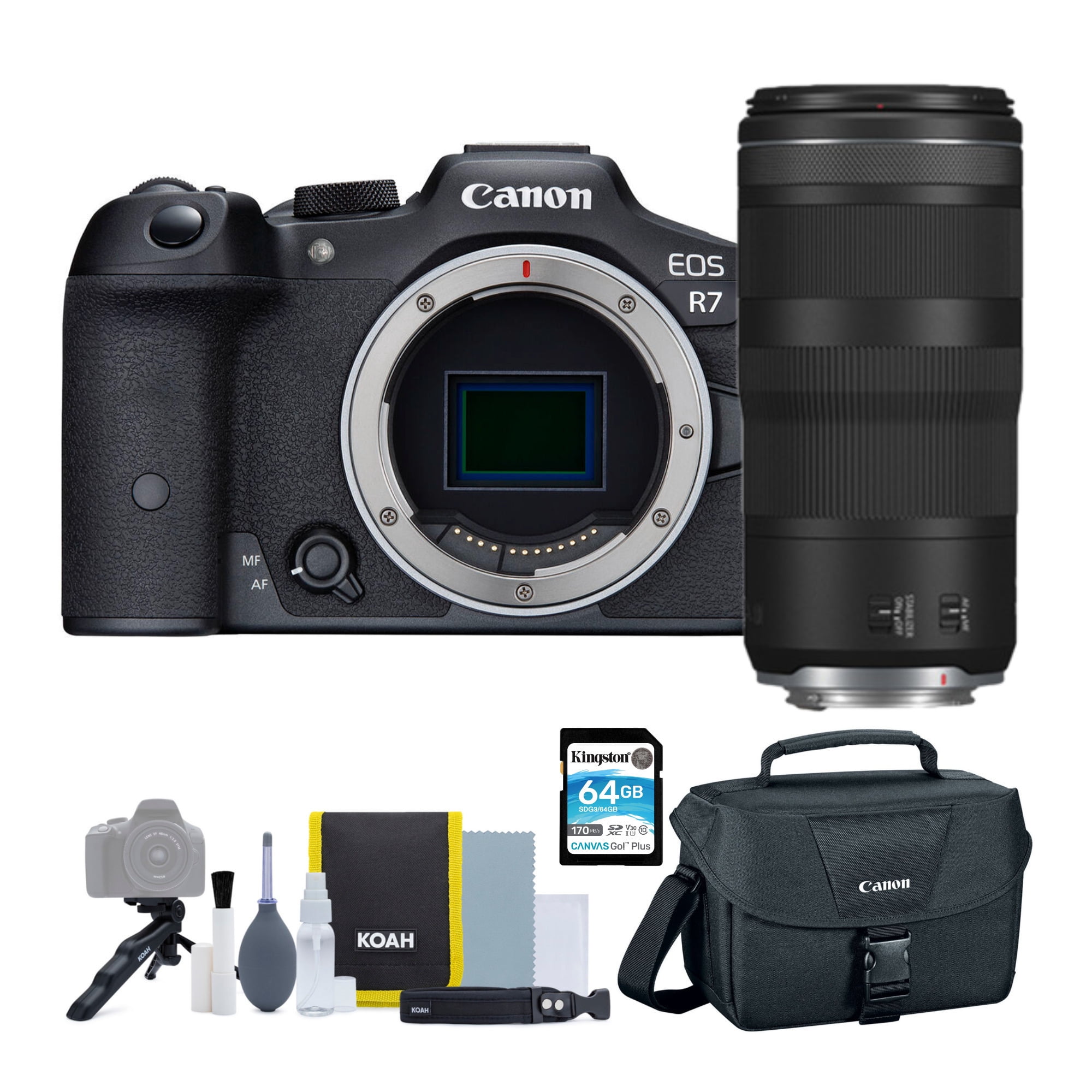 Canon EOS R7 Mirrorless Camera with RF 100-400mm f/5.6-8 IS USM Lens ...