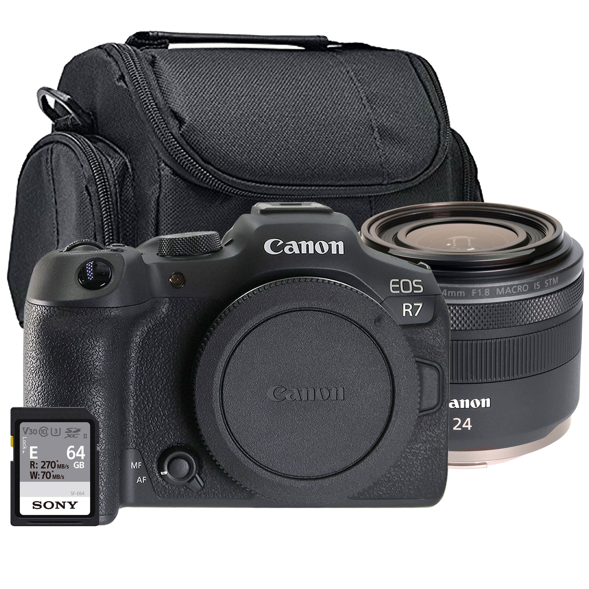 Canon EOS R7 Mirrorless Camera with RF 24mm f/1.8 Macro IS STM Lens and ...