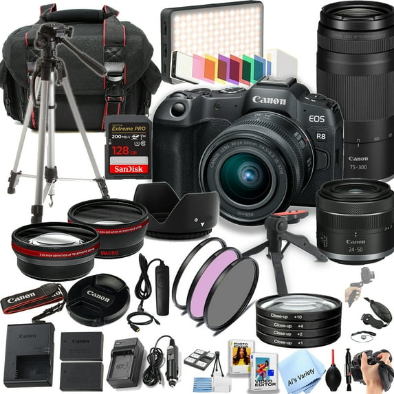 Canon EOS R8 24.2MP Full-Frame CMOS Sensor Mirrorless Camera with 24 ...