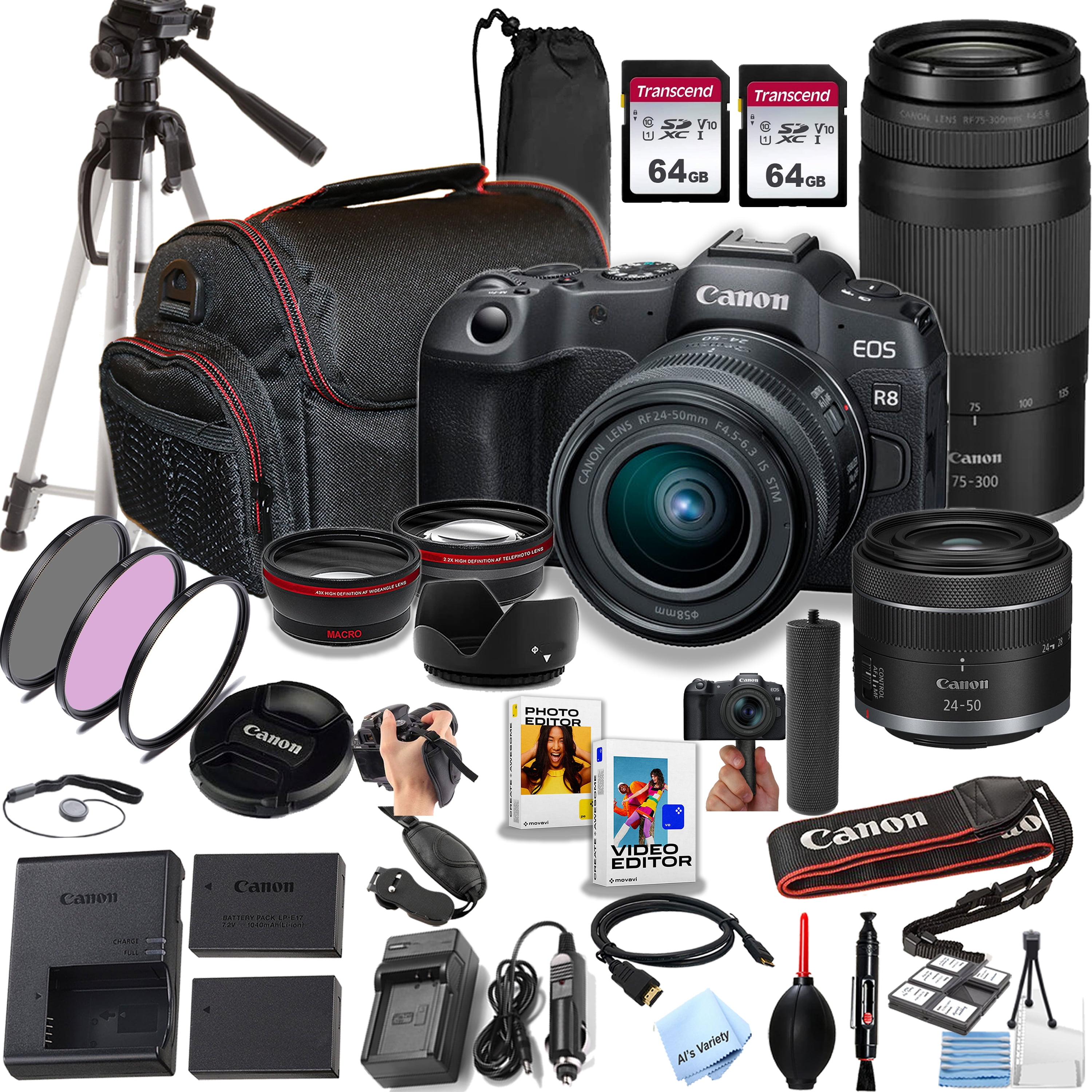 Canon EOS R8 24.2MP Full-Frame CMOS Sensor Mirrorless Camera with 24 ...