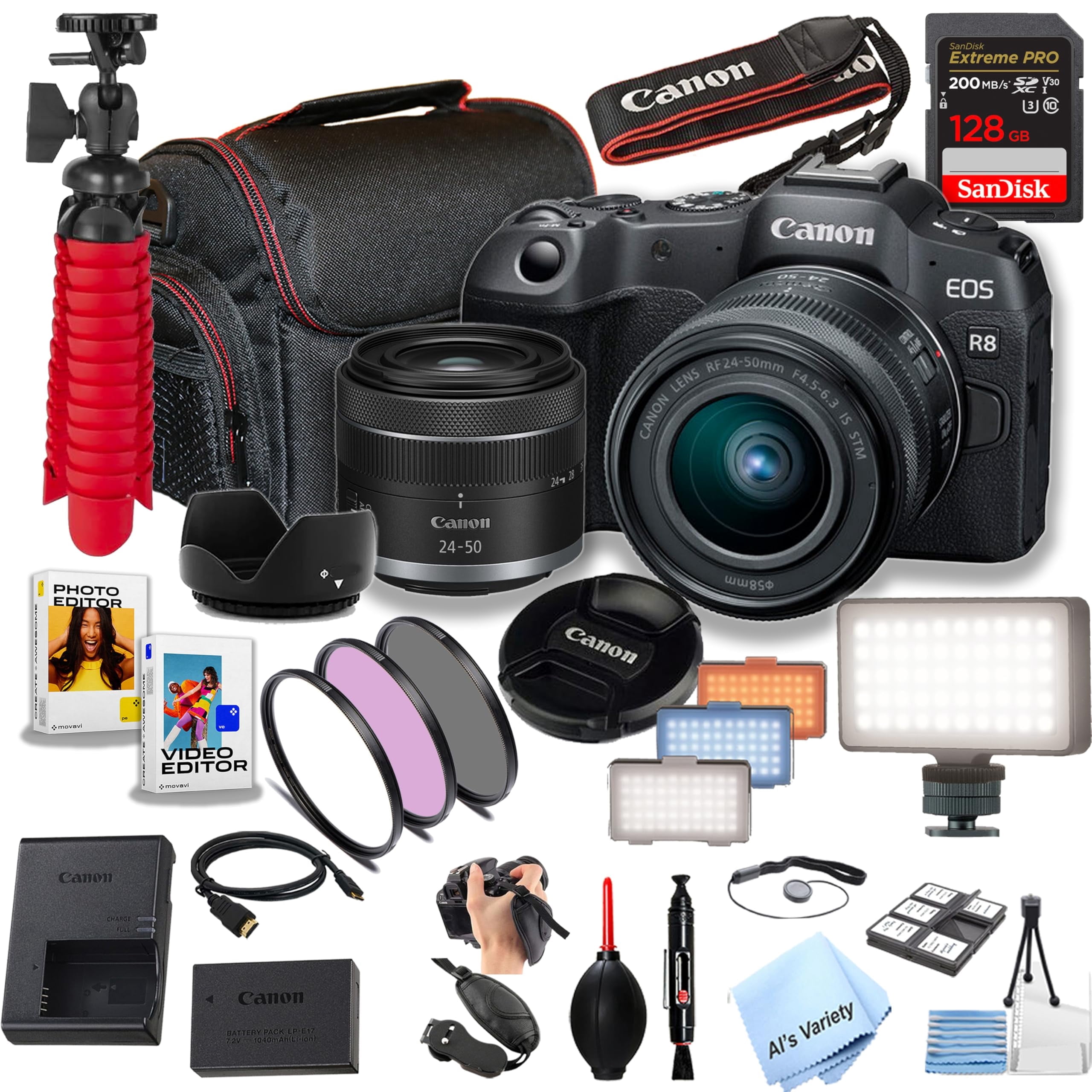 Canon EOS R8 24.2MP Full-Frame CMOS Sensor Mirrorless Camera with 24 ...