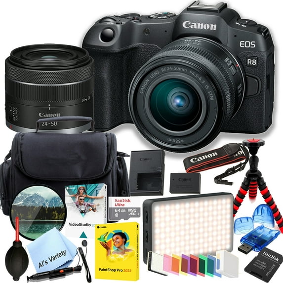 Canon EOS R8 24.2MP Full-Frame CMOS Sensor Mirrorless Camera with 24 ...