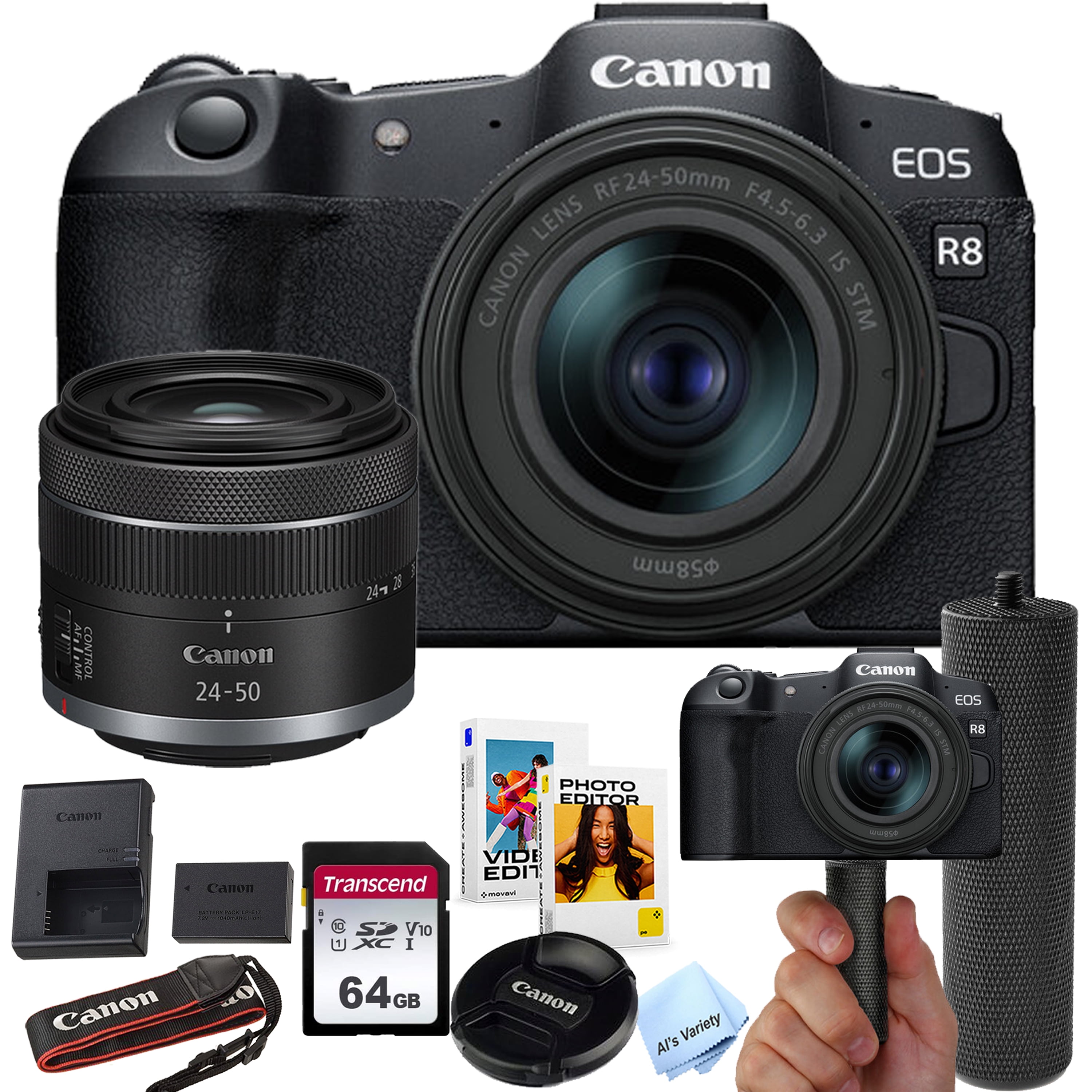 Canon EOS R8 24.2MP Full-Frame CMOS Sensor Mirrorless Camera with 24 ...