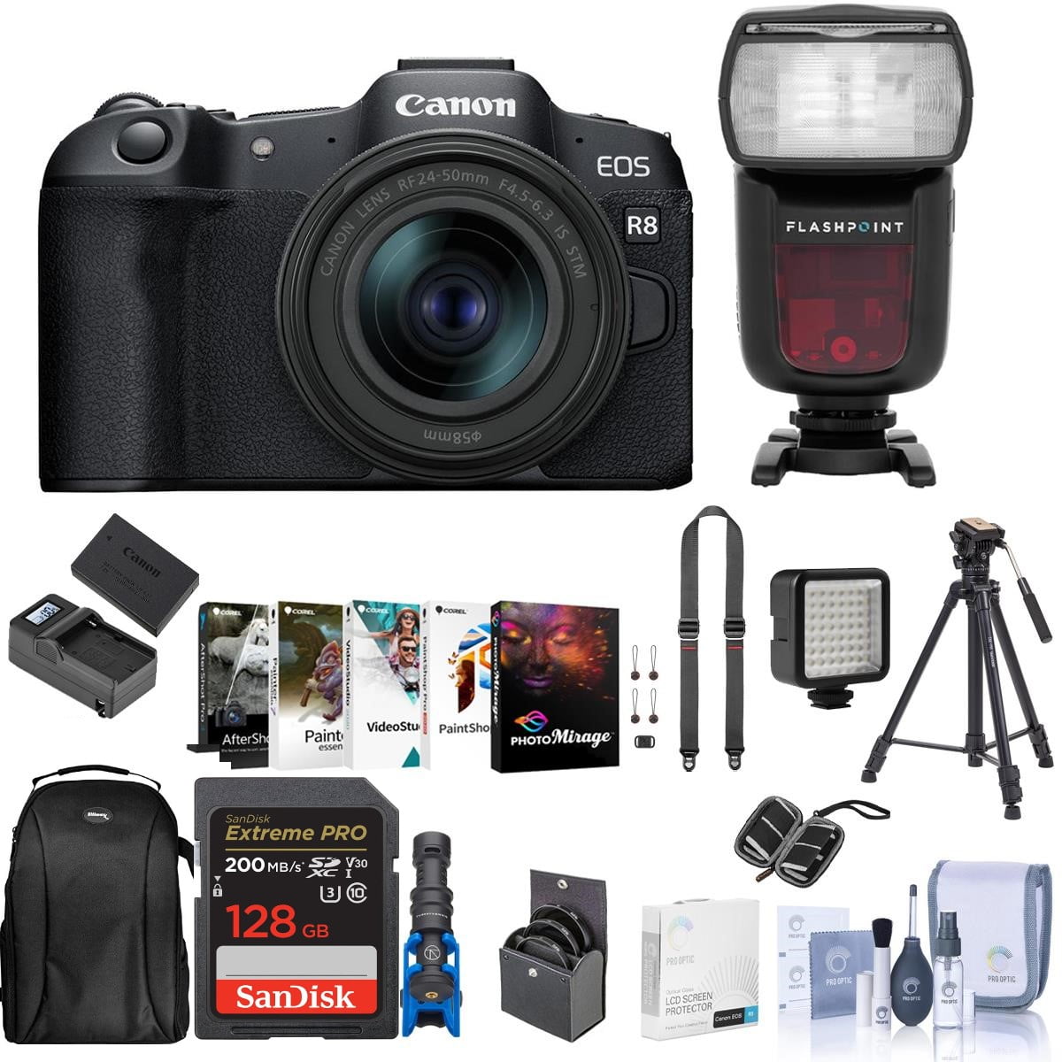 Canon EOS R8 Camera with RF 24-50mm f/4.5-6.3 IS STM Lens, Photography ...