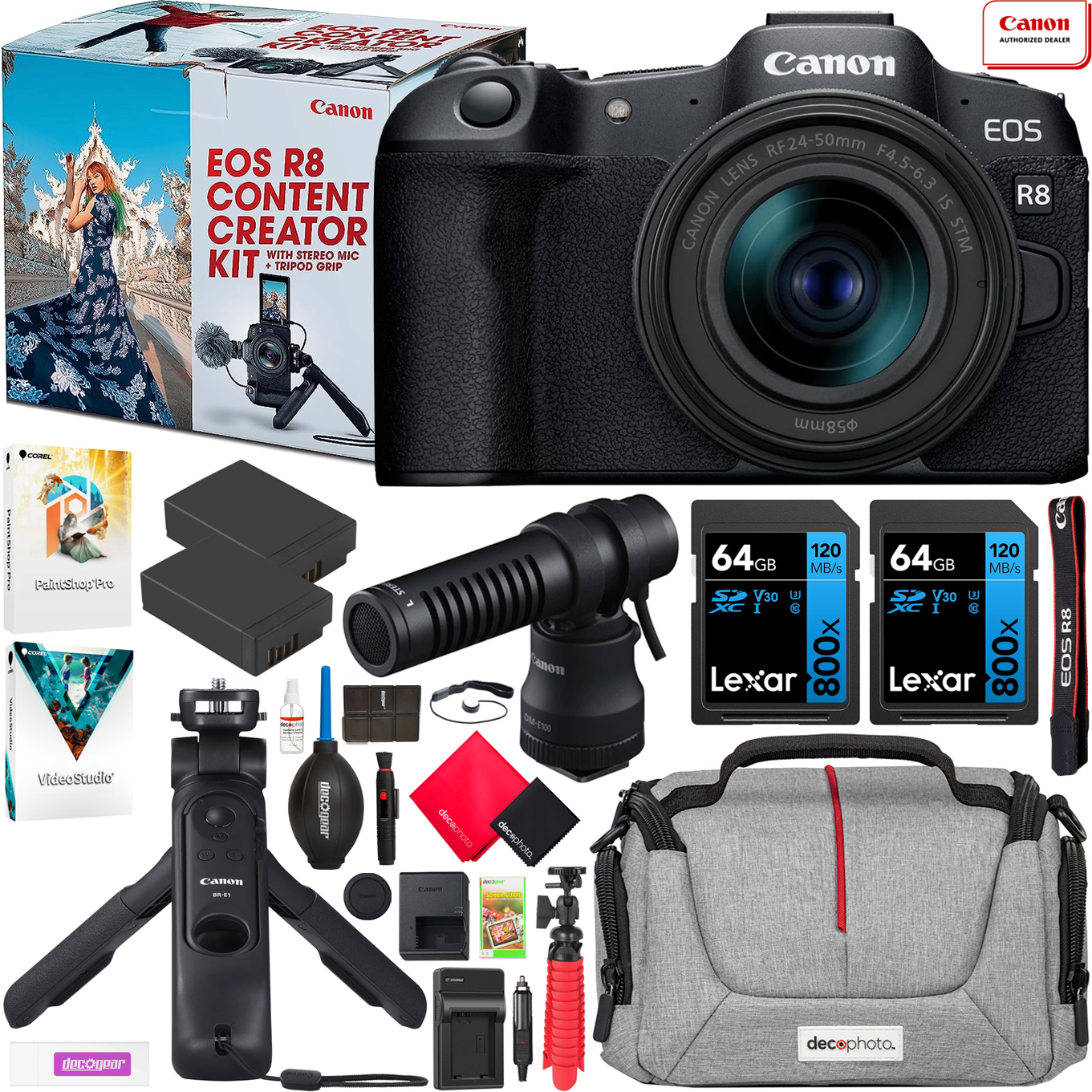 Canon EOS R8 Full Frame Mirrorless Camera Content Creator Kit Including ...