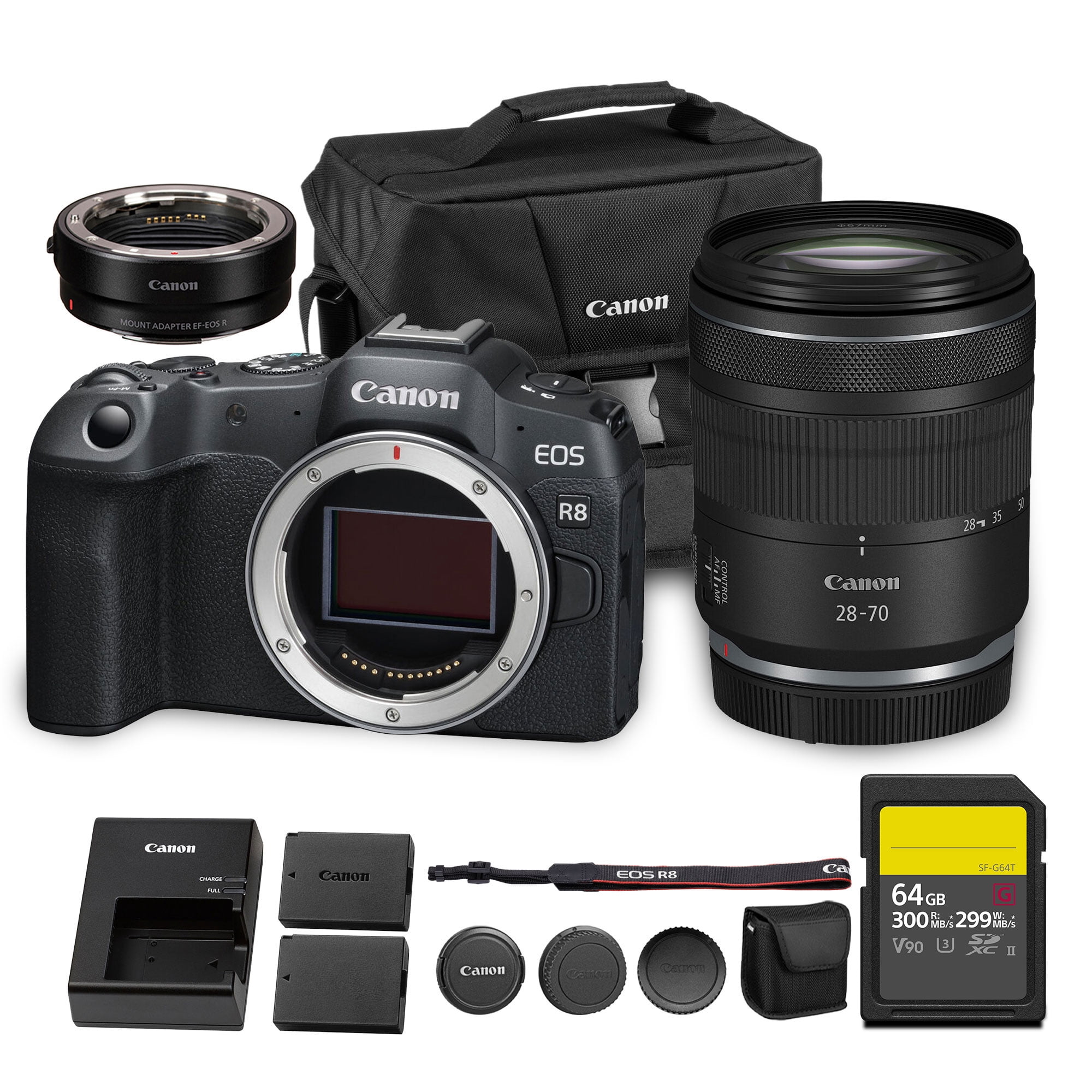 Canon EOS R8 Mirrorless Camera| 24.2MP Full Frame Sensor 4K 60p Video ...