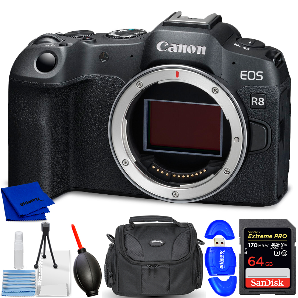 Canon EOS R8 Mirrorless Camera 5803C002 - 7PC Accessory Bundle ...