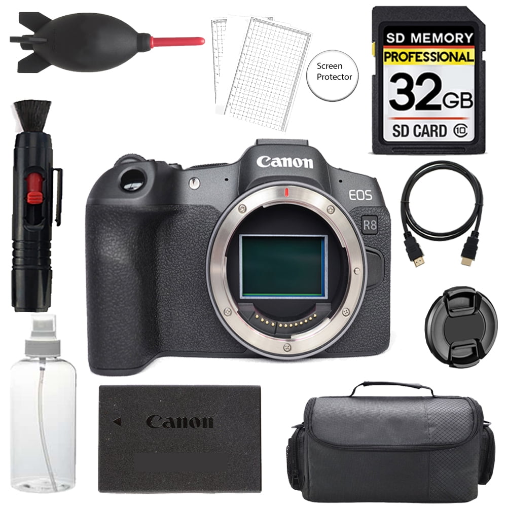 Canon EOS R8 Mirrorless Camera Bundle Set - Body 5803C002 with 32GB ...