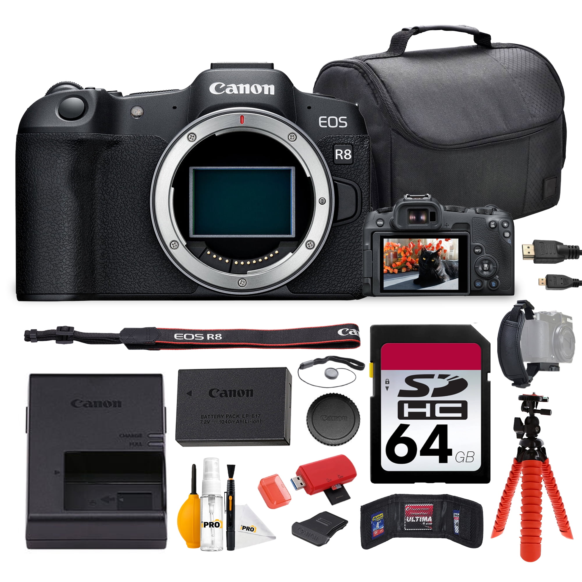 Canon EOS R8 Mirrorless Camera Bundle | 24.2MP Full-Frame Sensor, Dual ...