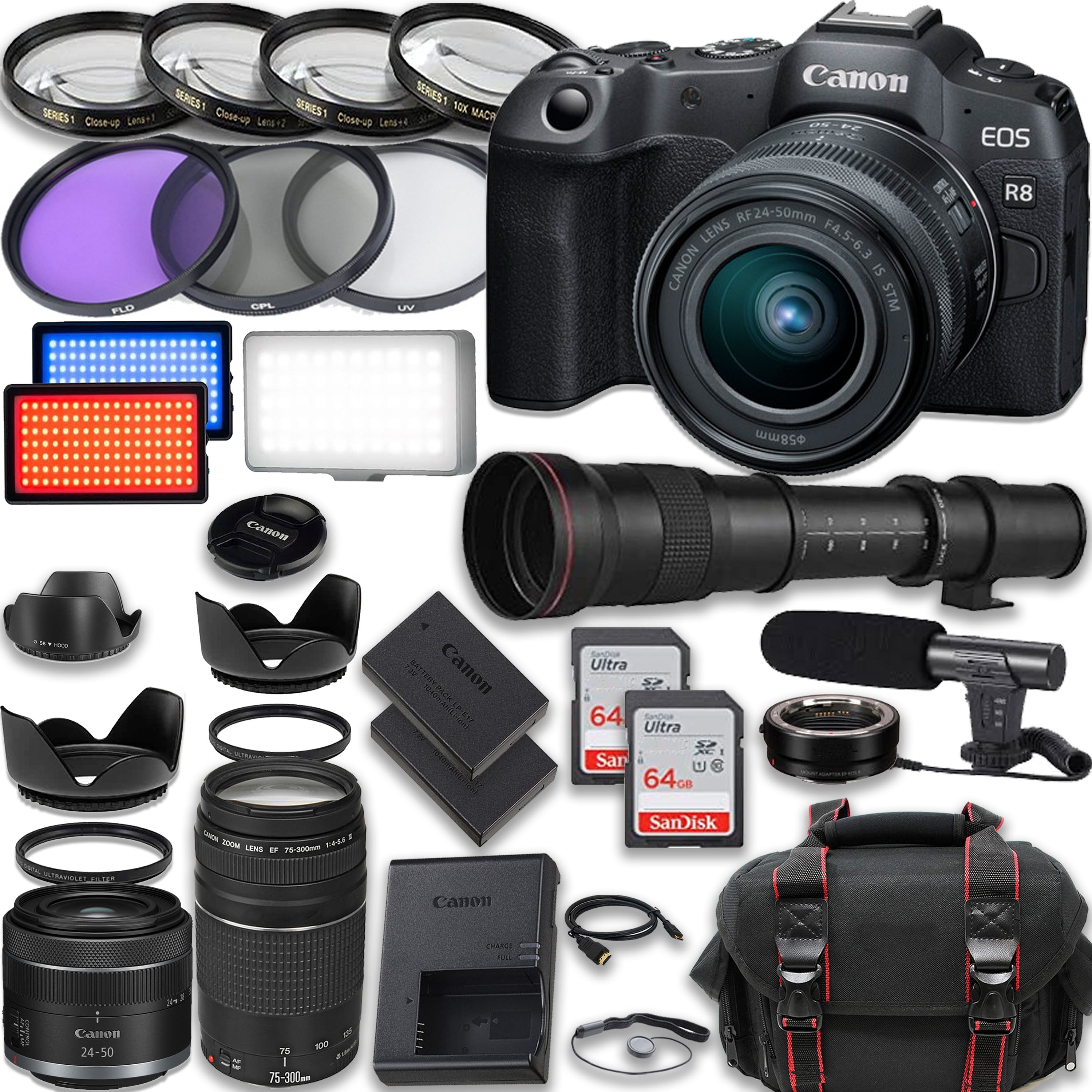 Canon EOS R8 Mirrorless Camera with Canon RF 24-50mm f/4.5-6.3 IS STM ...