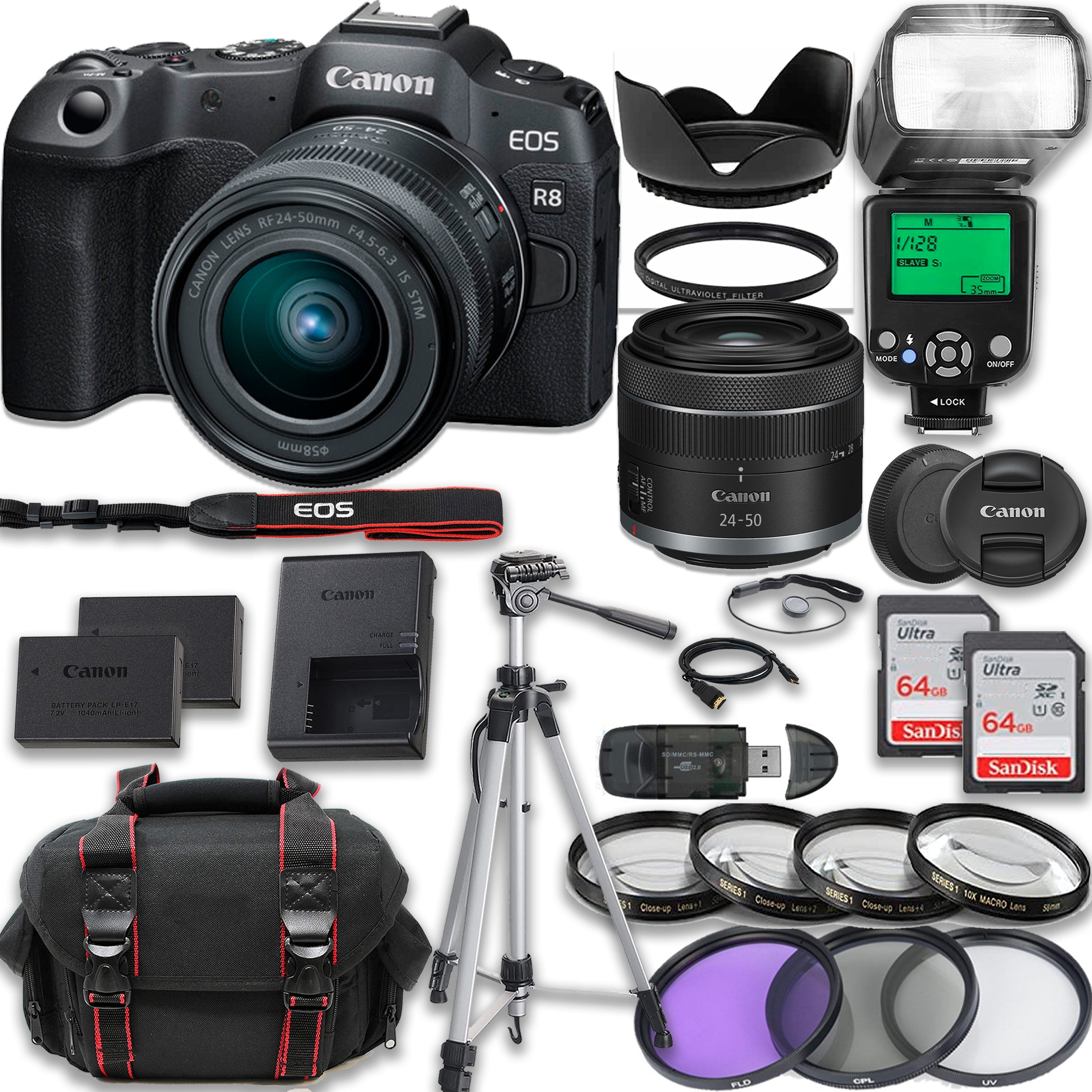 Canon EOS R8 Mirrorless Camera with Canon RF 24-50mm f/4.5-6.3 IS STM ...