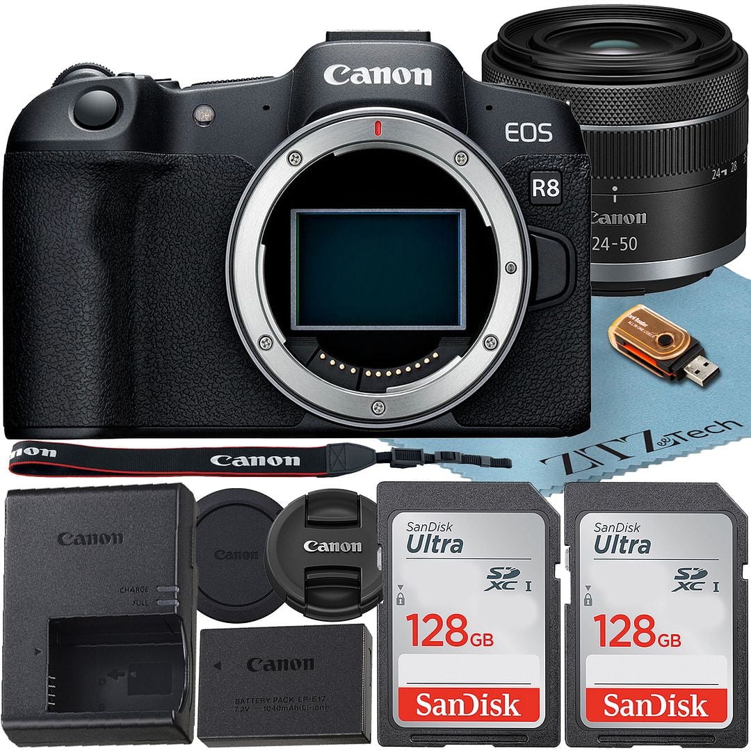 Canon EOS R8 Mirrorless Camera with RF 24-50mm f/4.5-6.3 IS STM Lens ...