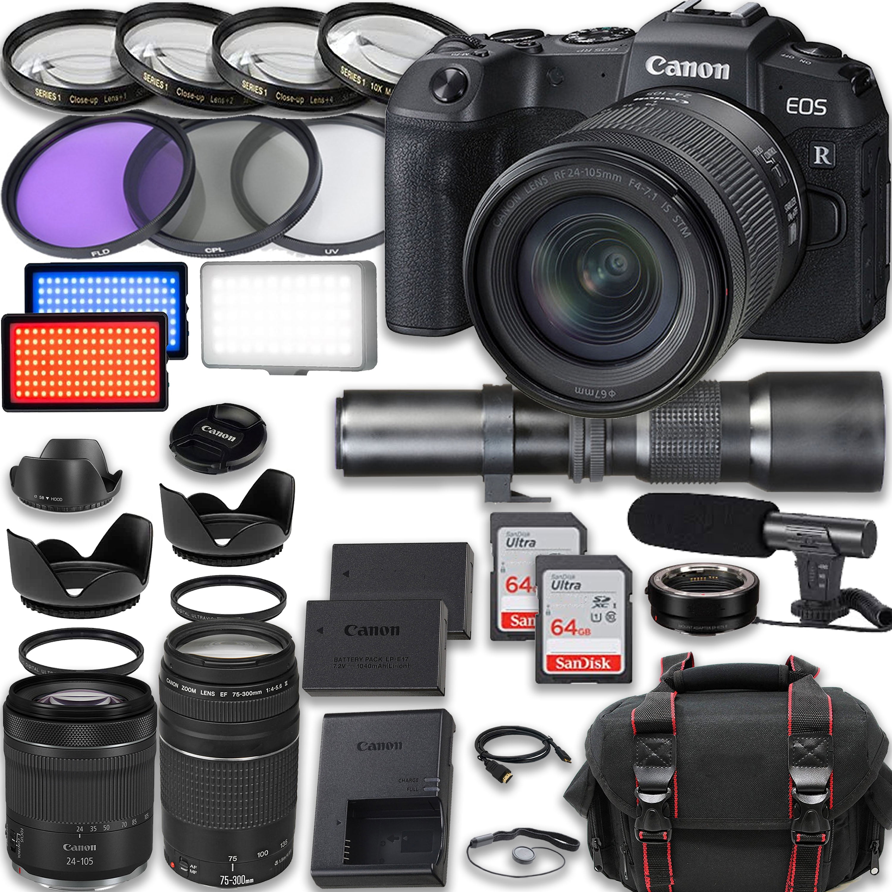 Canon EOS RP Mirrorless Camera with RF 24-105mm STM & 75-300mm III ...