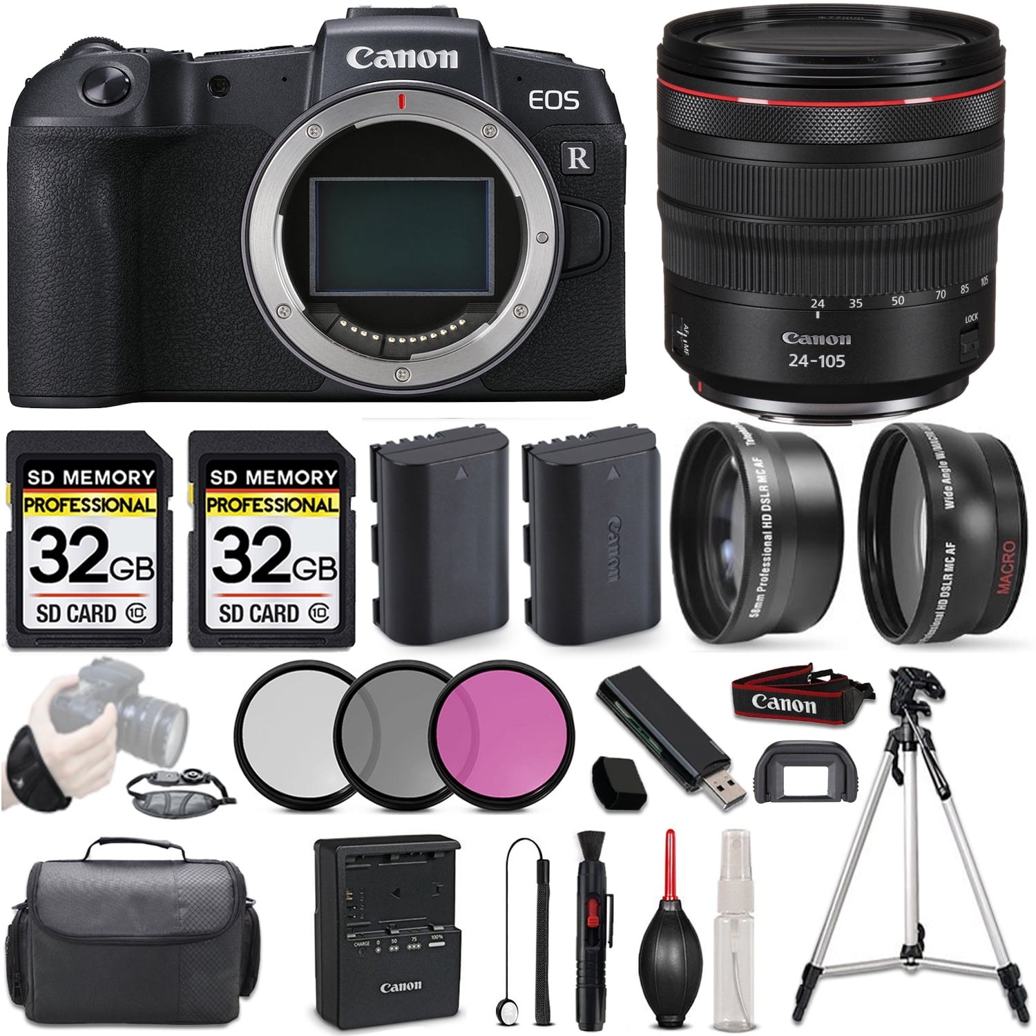 Canon EOS RP Mirrorless SLR 26.2MP + Canon 24-105mm f/4L IS USM Lens ...
