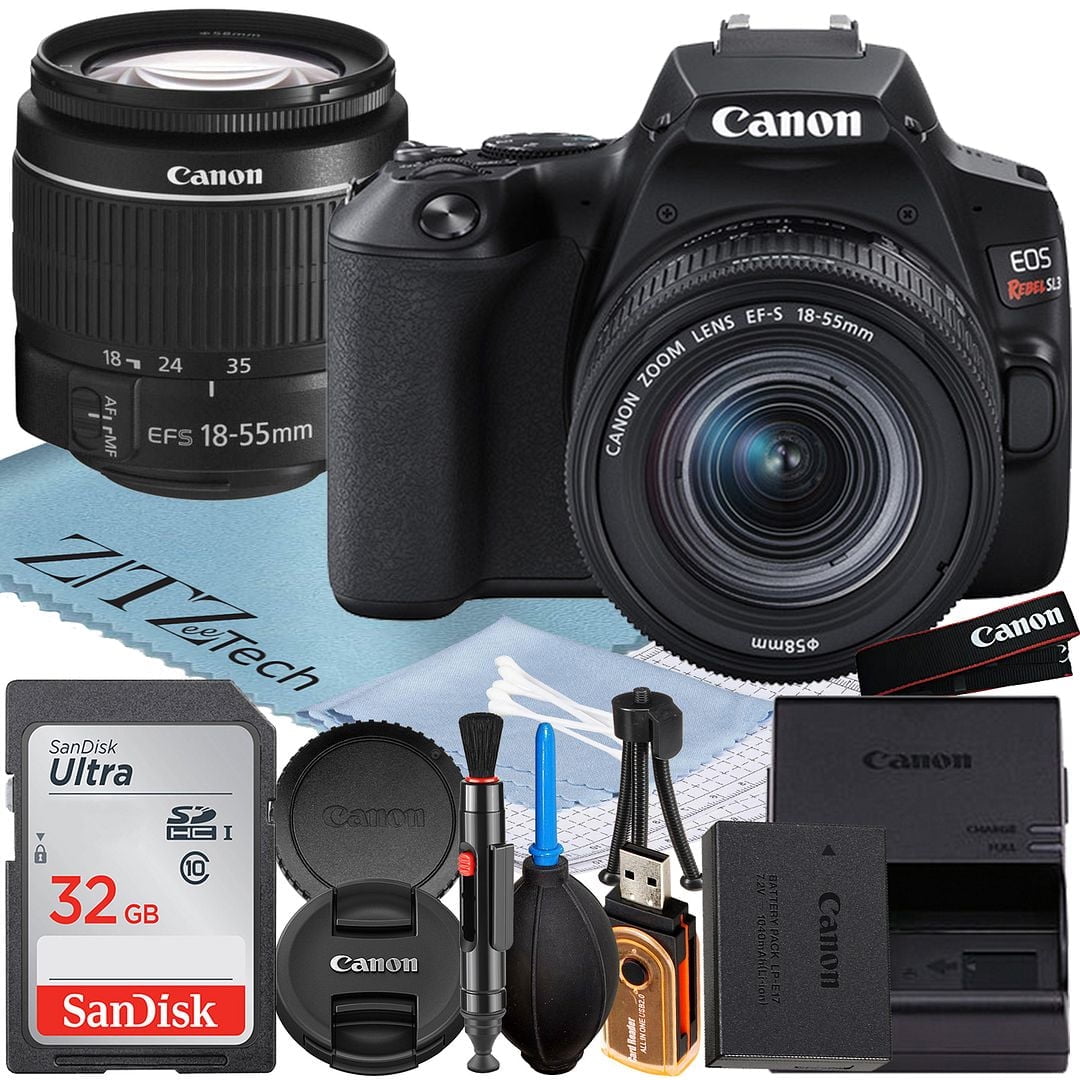 Canon EOS Rebel SL3 DSLR Camera with 18-55mm Zoom Lens + SanDisk 32GB ...