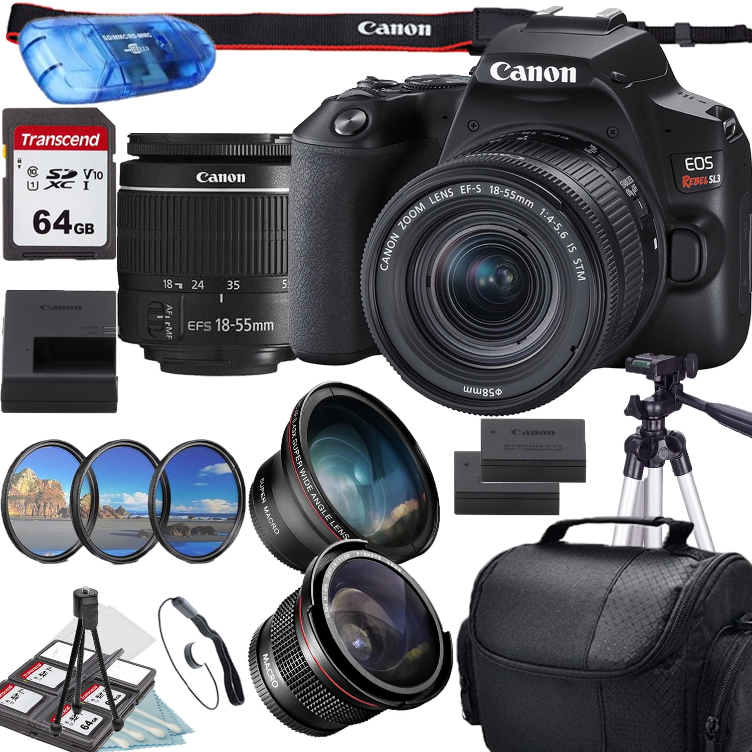 Canon EOS Rebel SL3 DSLR Camera with EF-S 18-55mm Lens + Accessory ...