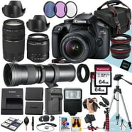 Beginners Canon EOS Rebel T100 / 4000D DSLR Camera Bundle with 18-55mm ...