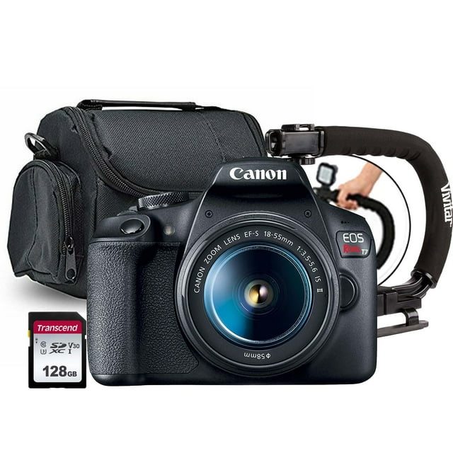 Canon EOS Rebel T7 DSLR Camera (Body Only) with EF-S 18-55mm f/3.5-5.6 IS STM Lens + Accessory ...