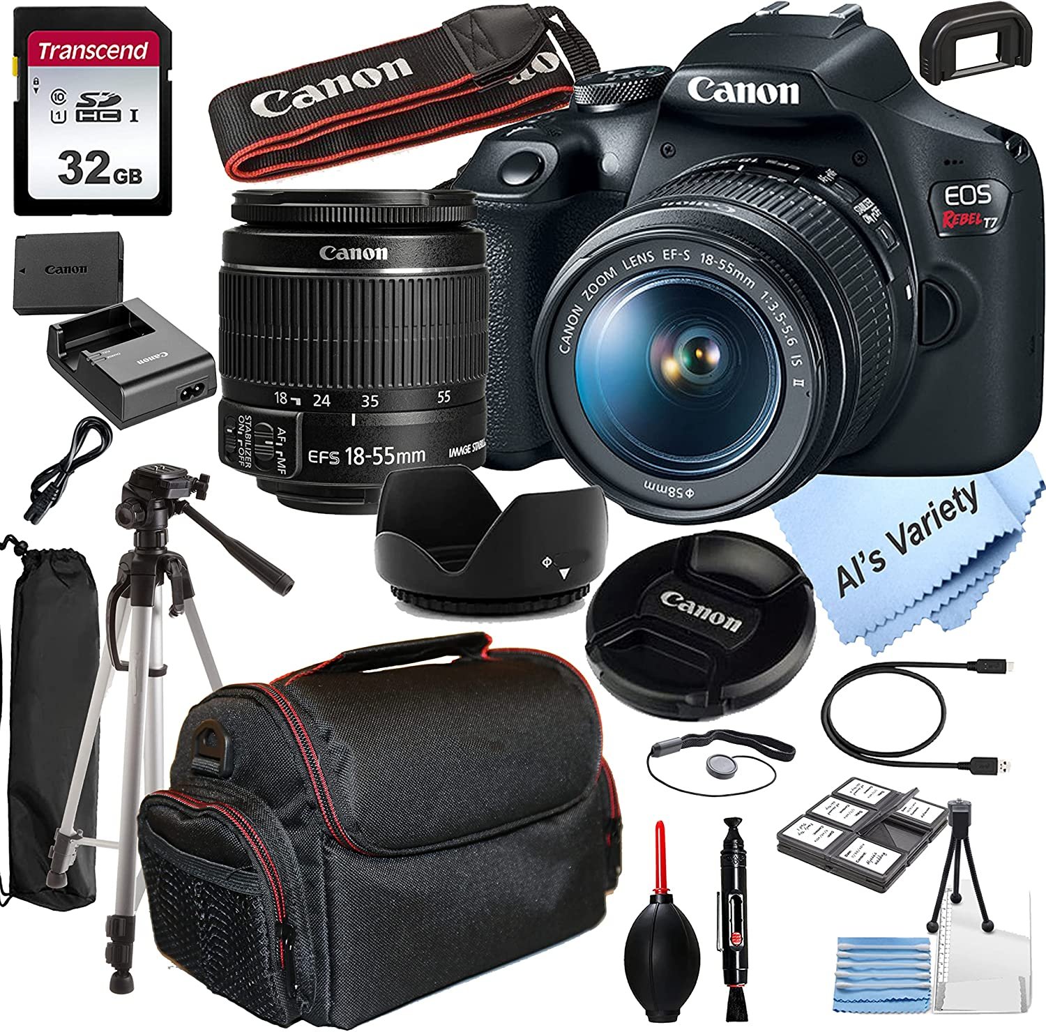 Canon EOS 90D DSLR Camera Body Kit w/EF-S 18-55mm Lens, 128GB Memory ...