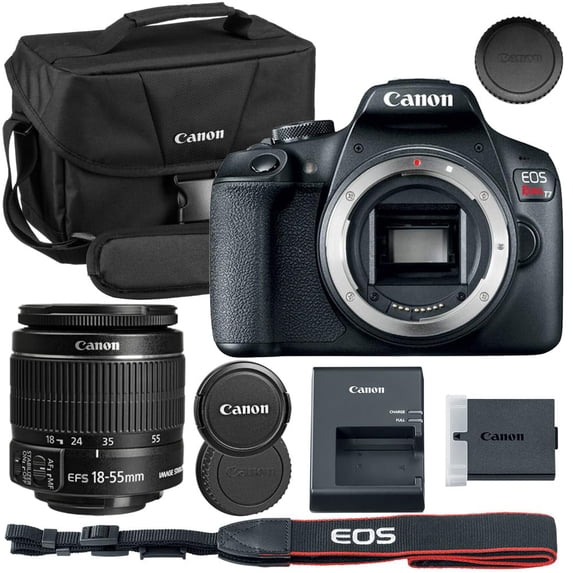 Canon EOS Rebel T7 DSLR Camera with 18-55mm Lens Bundle + Canon EOS ...