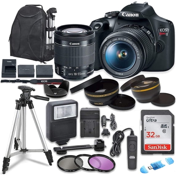 Canon EOS Rebel T7 Digital SLR Camera with Canon EF-S 18-55mm Image ...