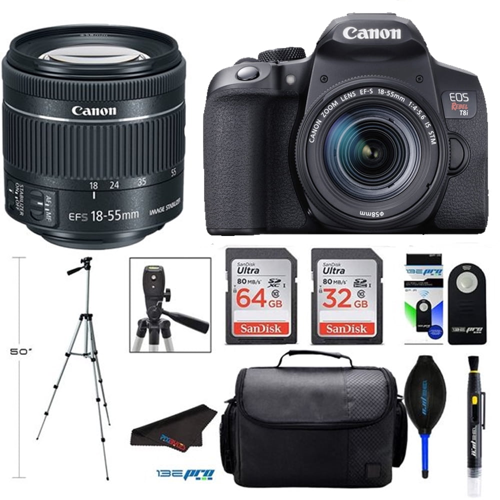 Canon EOS Rebel T8i DSLR Camera with 18-55mm Lens + Pixi-Pro Bundle ...