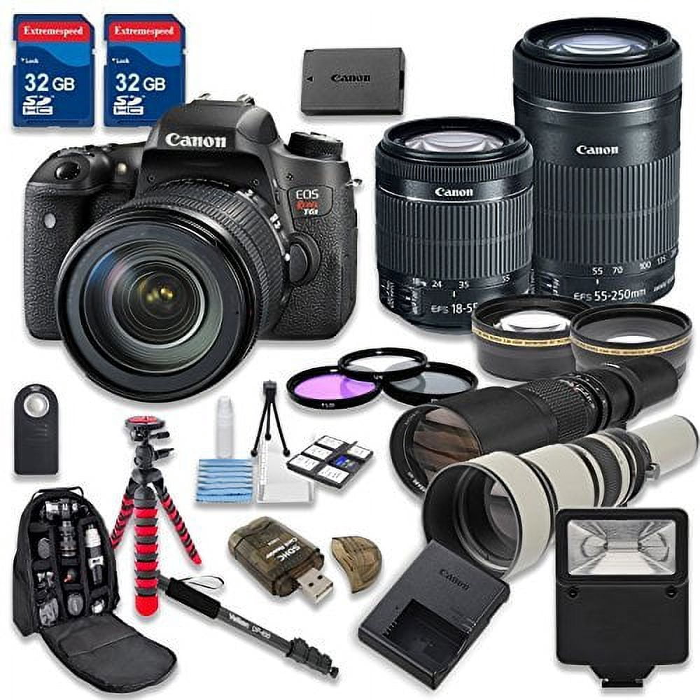 Canon EOS T6s DSLR Camera Bundle with Canon EF-S 18-55mm f/3.5-5.6 IS ...