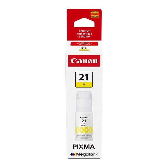 Canon GI-21 Yellow Ink Bottle for MegaTank Printer, Easy to Fill ...