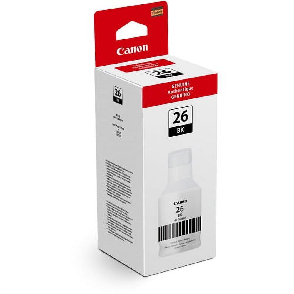 Canon GI-26 Pigment Color Ink Bottle - Inkjet - Black - 6000 Pages - 132 mL - High Yield - 1 ...