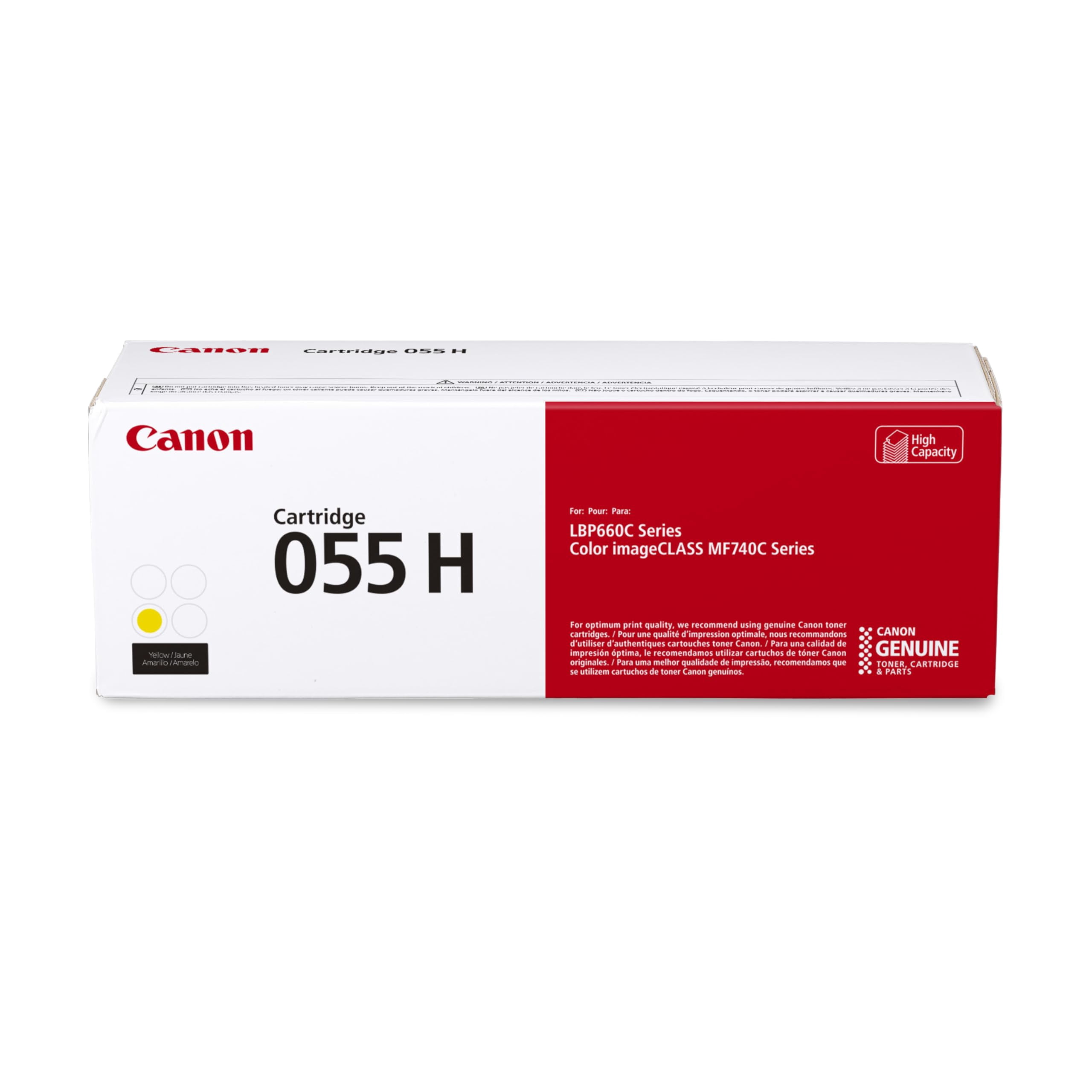 Canon Genuine 055 Yellow Toner Cartridge High Capacity Compatible with ...