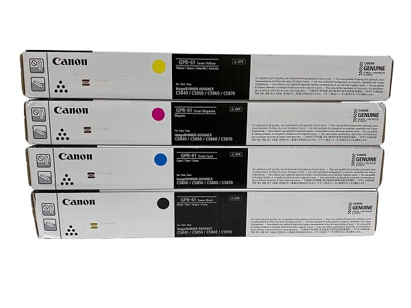 Canon Genuine GPR-61 Complete High Yield Toner Set (Black: 71k yield ...