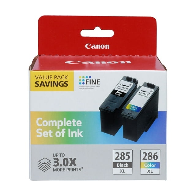 Canon Genuine Ink PG-285 XL Black / CL-286 XL Color Cartridge Pack ...