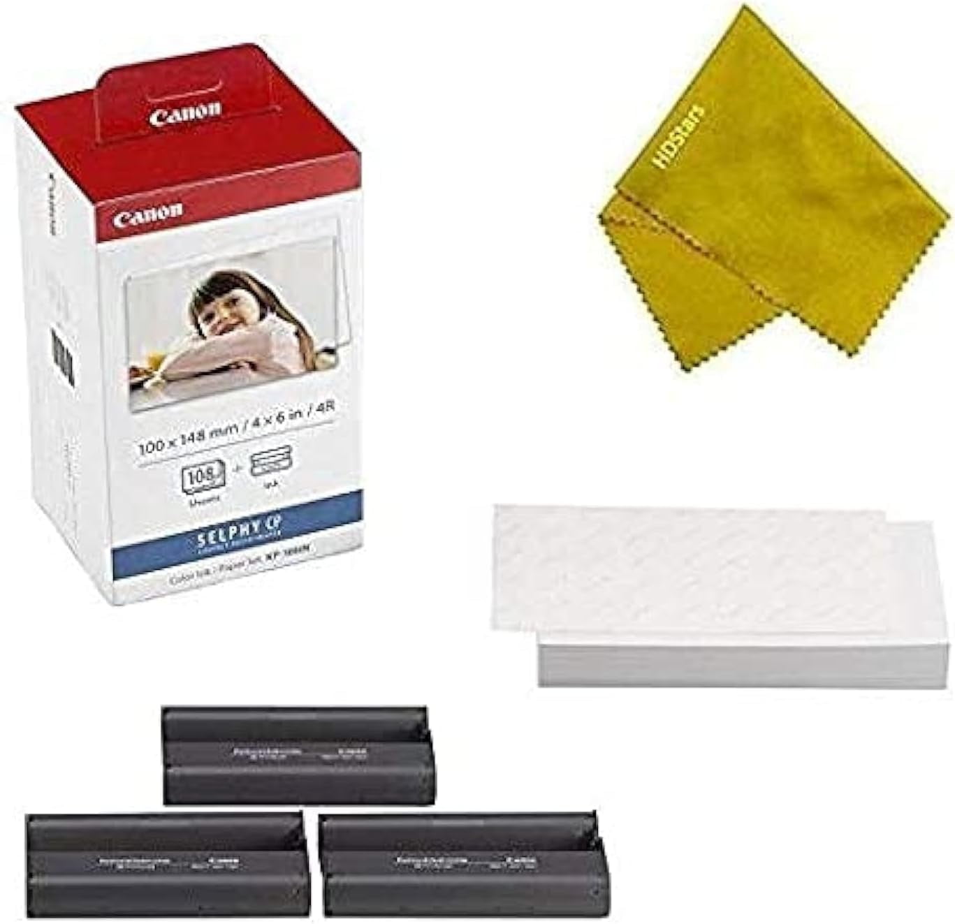 Canon KP-108IN 3 Color Ink Cassette and 108 Sheets 4 x 6 Paper Glossy ...