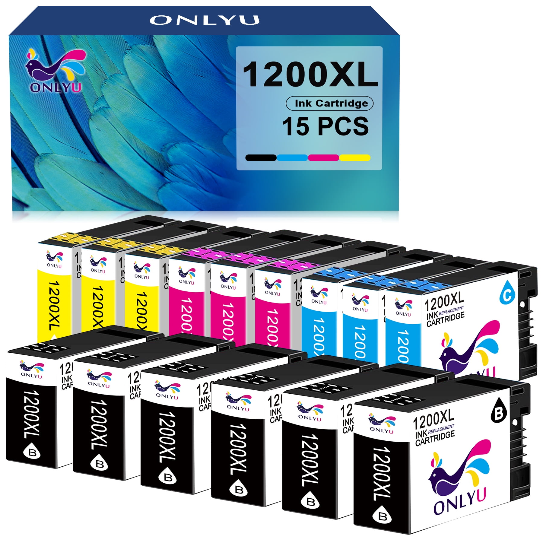 Canon MAXIFY PGI-1200XL Black & Color 15 Pack 1200 Ink 1200XL Ink ...