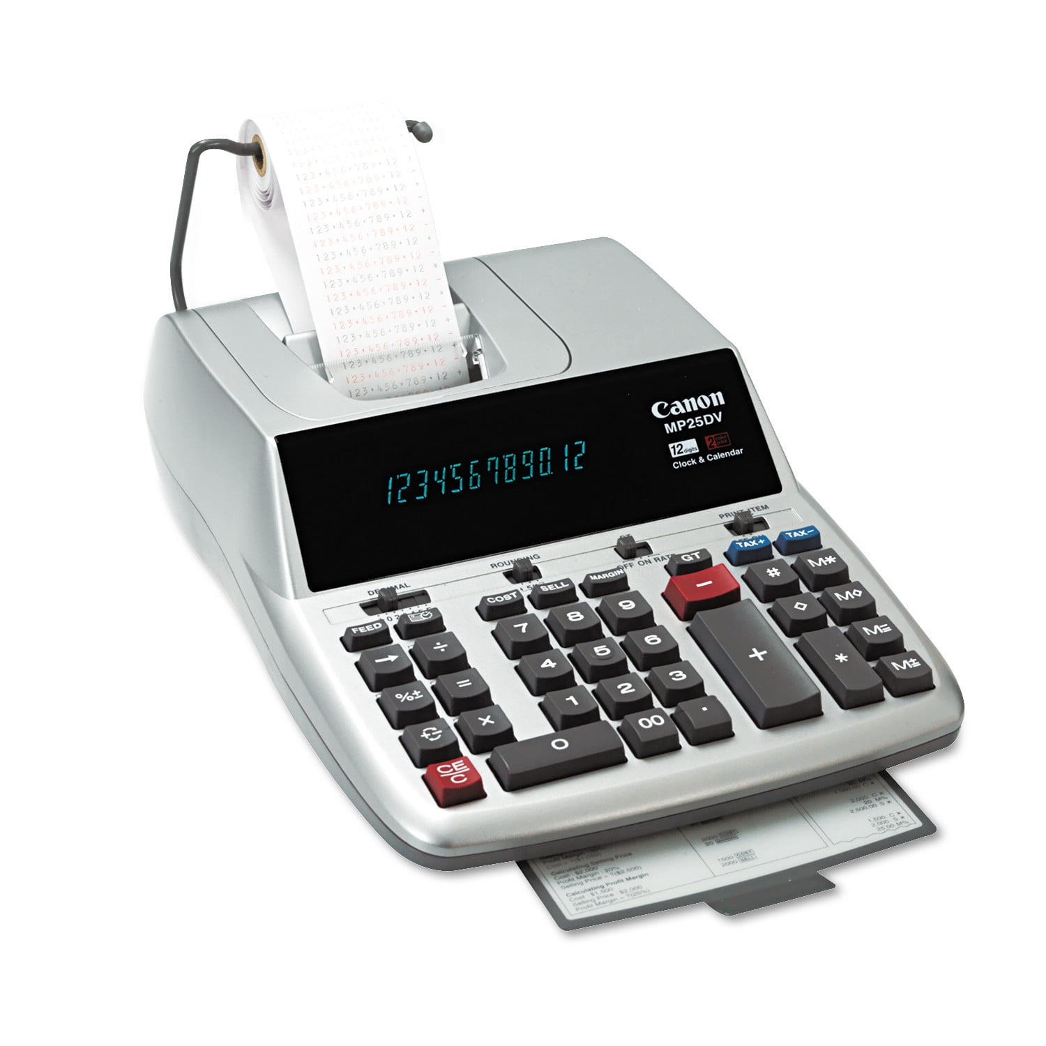 Canon MP25DV Calculator with 2-Color Printing, Large Display, Quiet ...