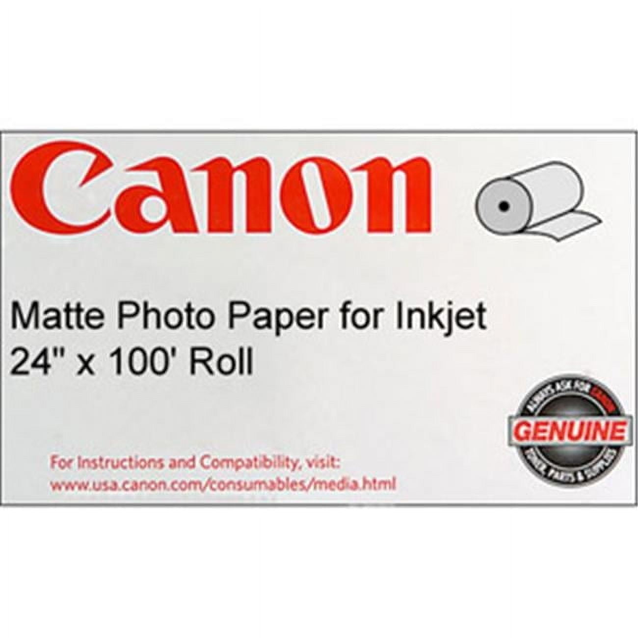 Canon Matte Coated Paper 170 gsm 24'' x 100 feet Roll - Walmart.com
