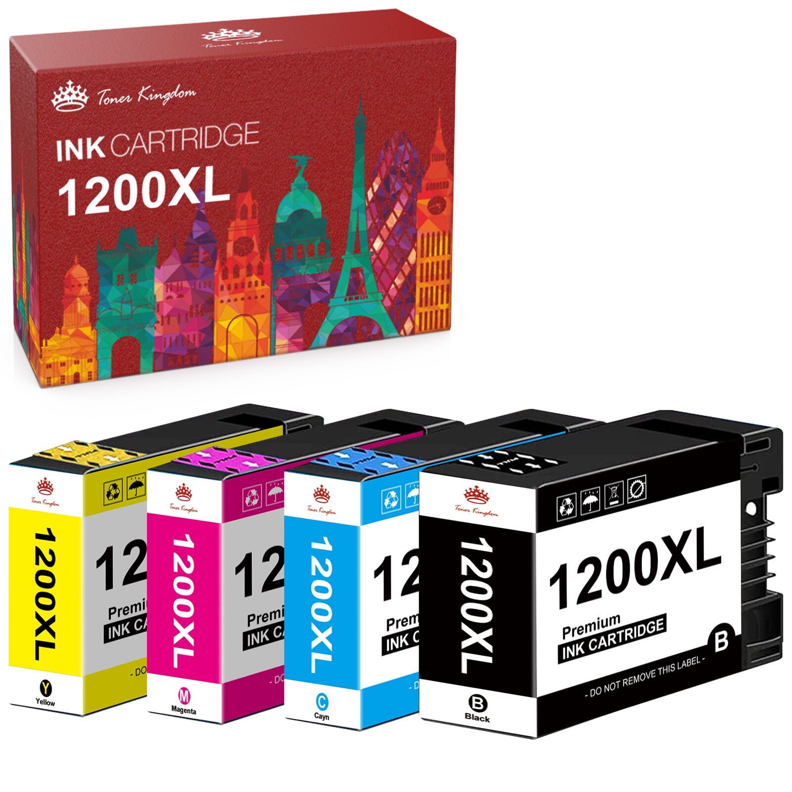 Canon Maxify 1200XL Ink Cartridges 1200 Ink cartridges Replacement for ...