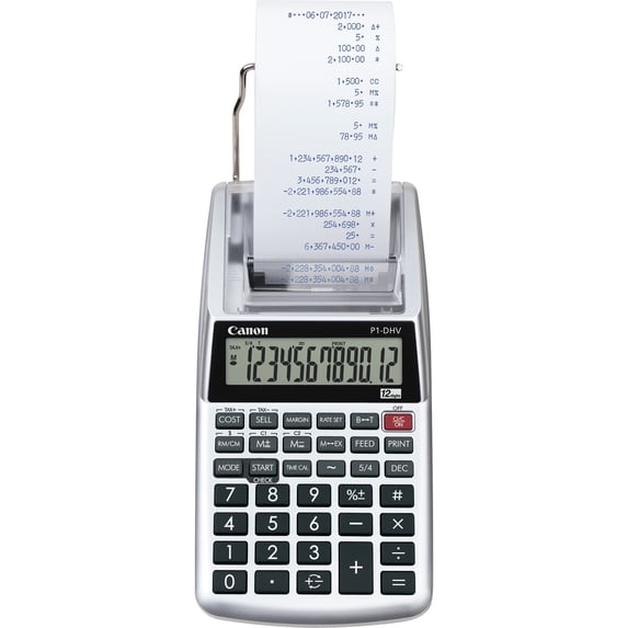Canon P1-DHV-3 Printing Desktop Calculator, Sliver (2203C001) - Walmart.com