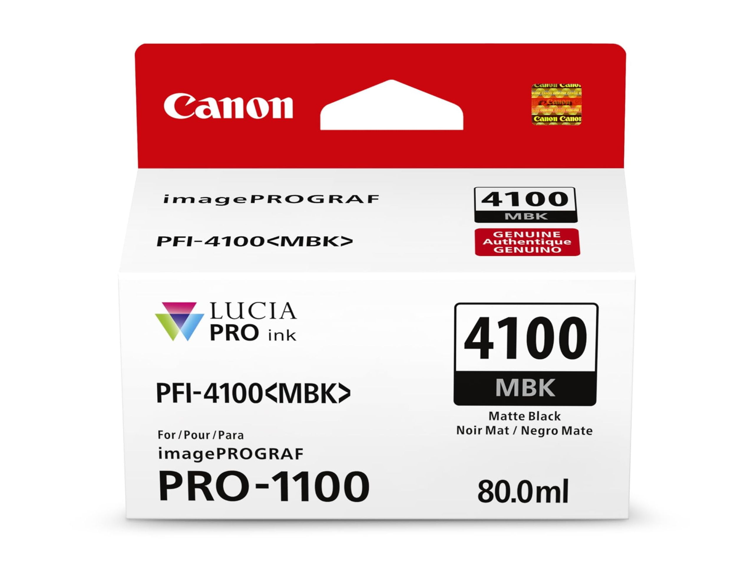 Canon PFI-4100 80ml Pigment Ink Tank for imagePROGRAF PRO-1100 Printer ...