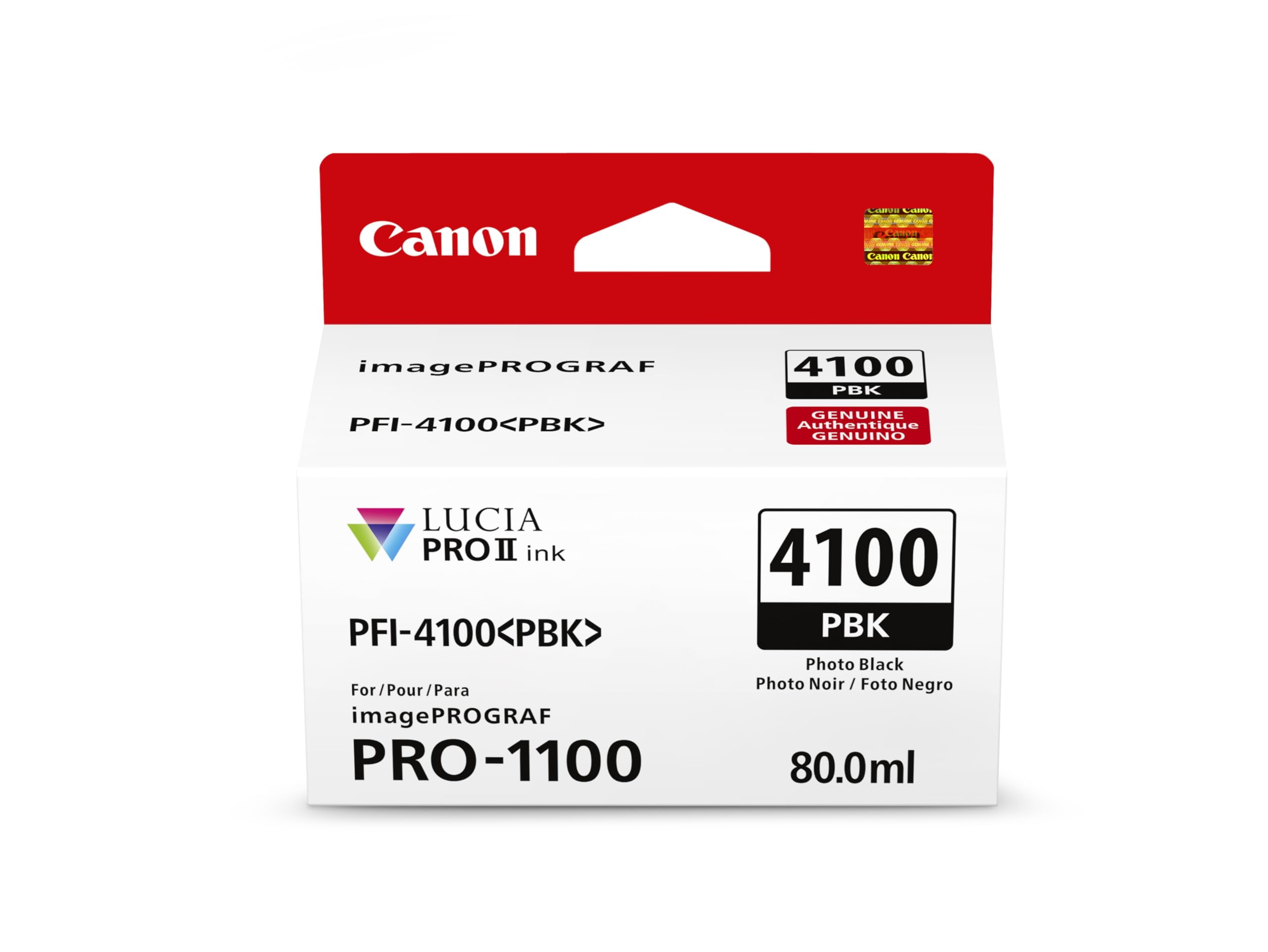 Canon PFI-4100 80ml Pigment Ink Tank for imagePROGRAF PRO-1100 Printer ...