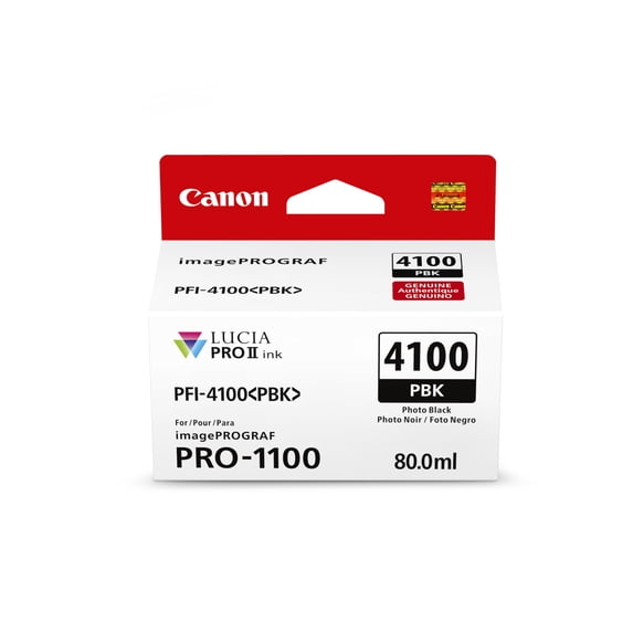 Canon PFI-4100 80ml Pigment Ink Tank for imagePROGRAF PRO-1100 Printer ...