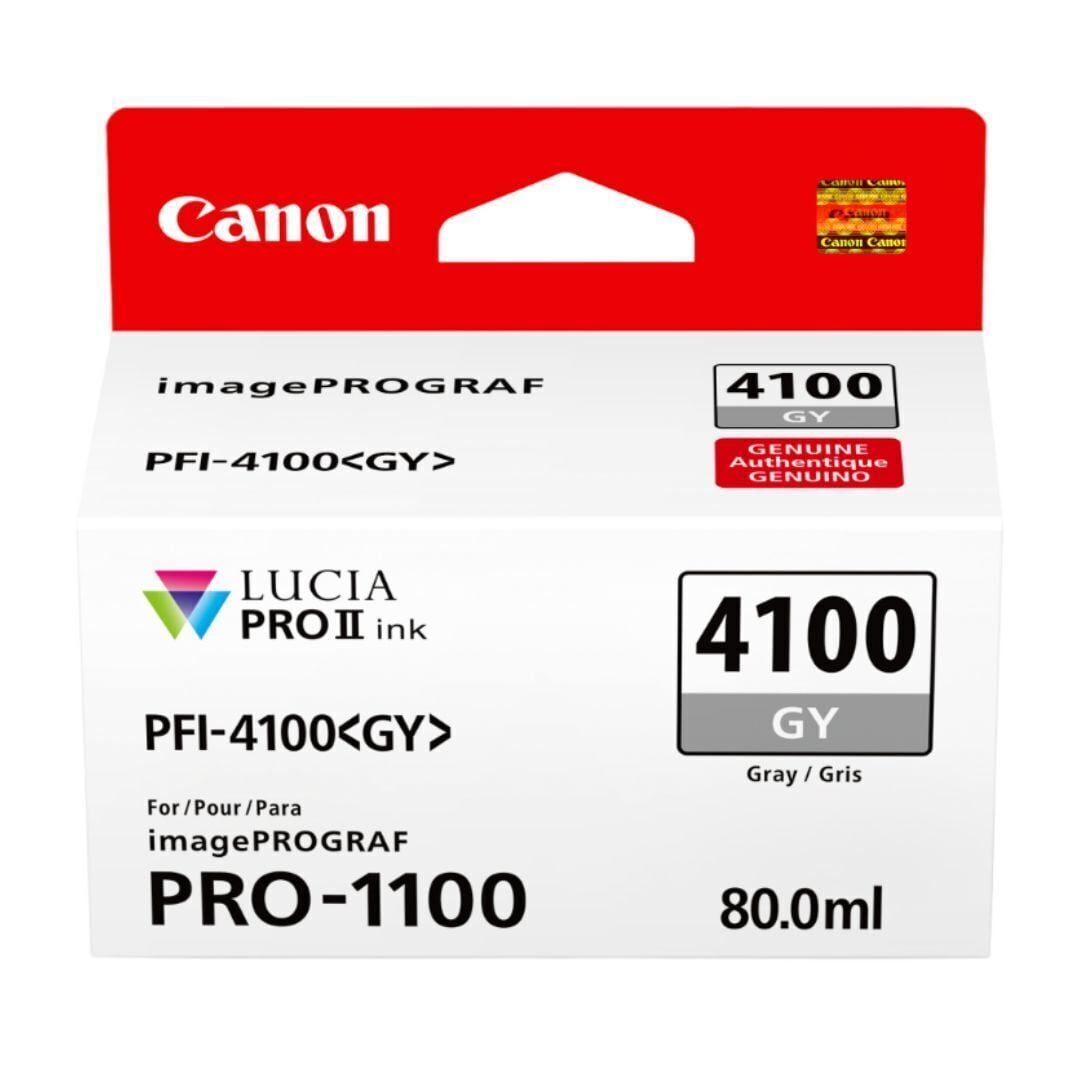 Canon Lucia PRO II PFI-4100 Original Inkjet Ink Cartridge - Gray - 1 ...