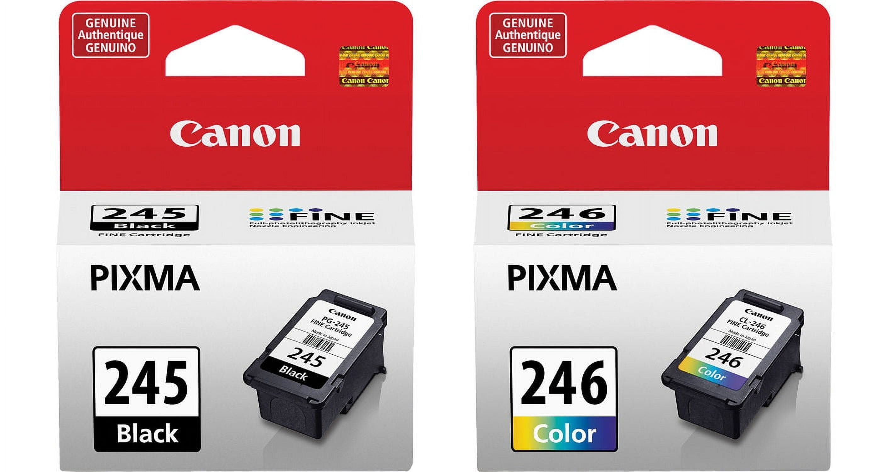 Canon PG 245 Black Cartridge CL 246 Color Cartridge for PIXMA MG2420 MG2924 MG492 MG3020 MG2525 TS3120 TS202 TR4520 and TR4522